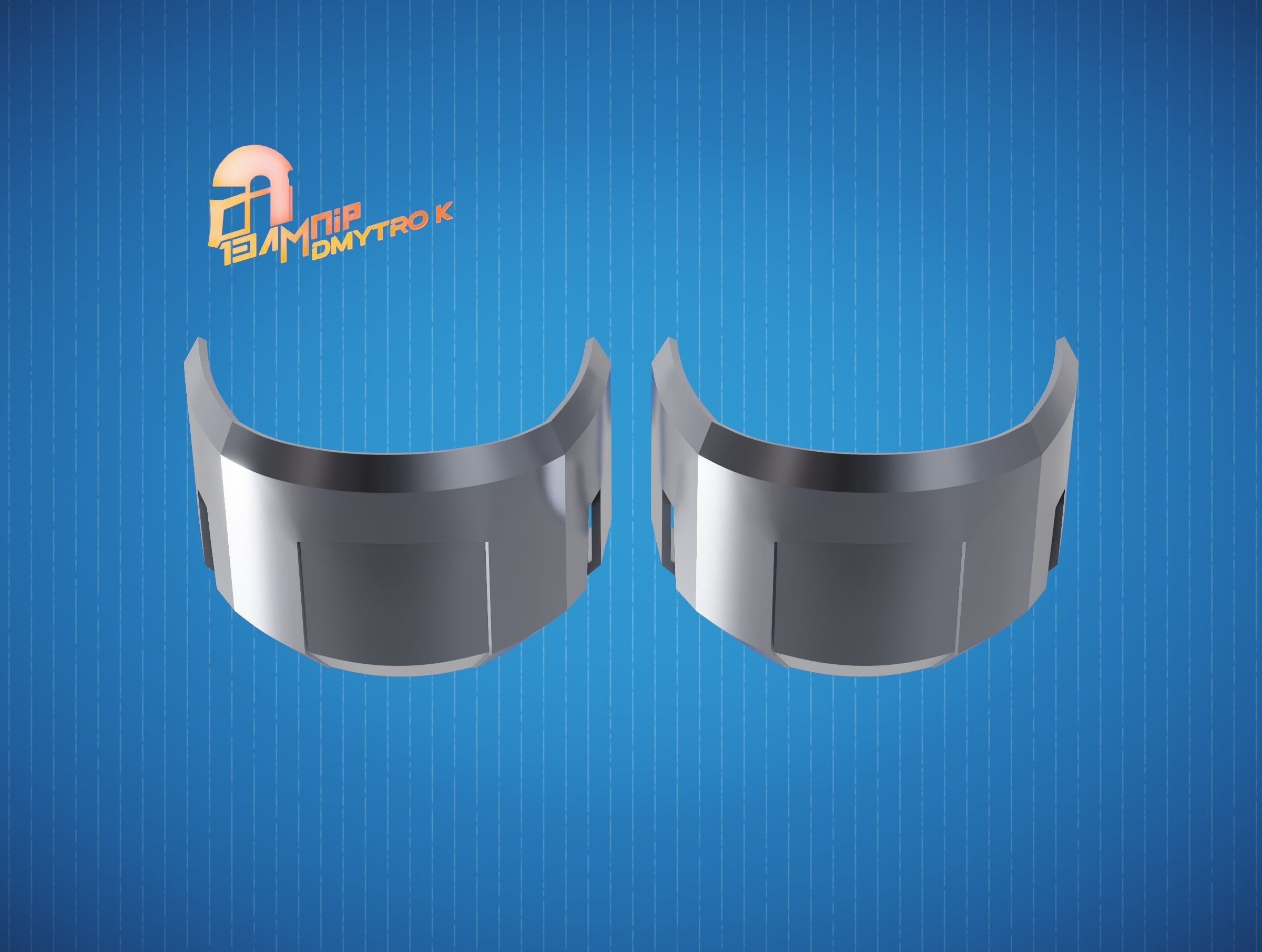 Custom Mandalorian Knee Armor 3D model 3D printable | CGTrader