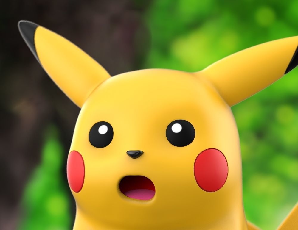 Pikachu Surprised Shocked for 3D printing 3D model 3D printable | CGTrader
