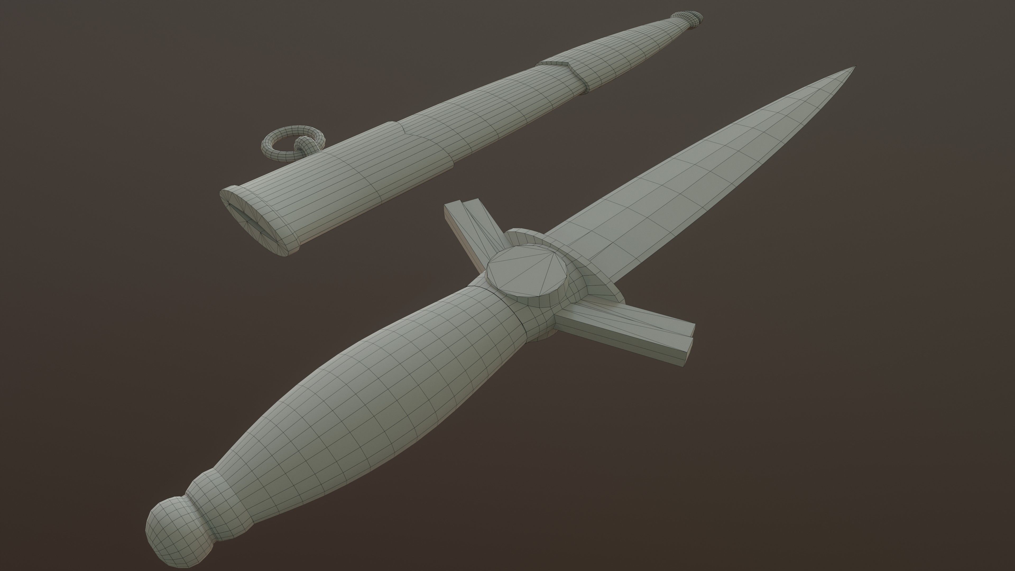3D model Dagger sword VR / AR / low-poly | CGTrader