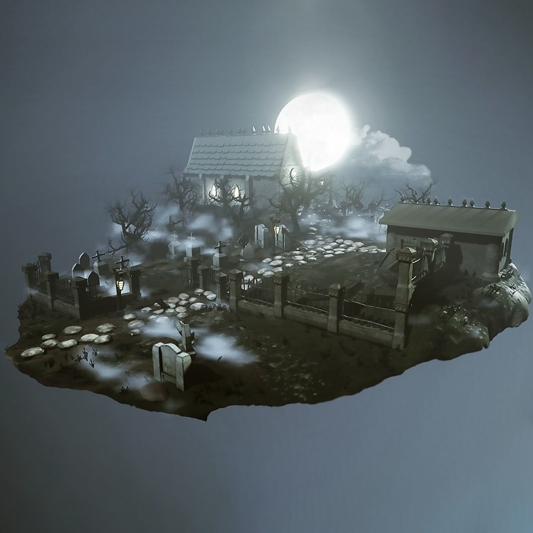 Stylized Graveyard Environment Modular Pack 3D model animated | CGTrader