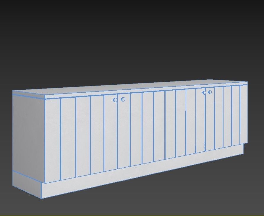 Console light oak wood 3D model | CGTrader