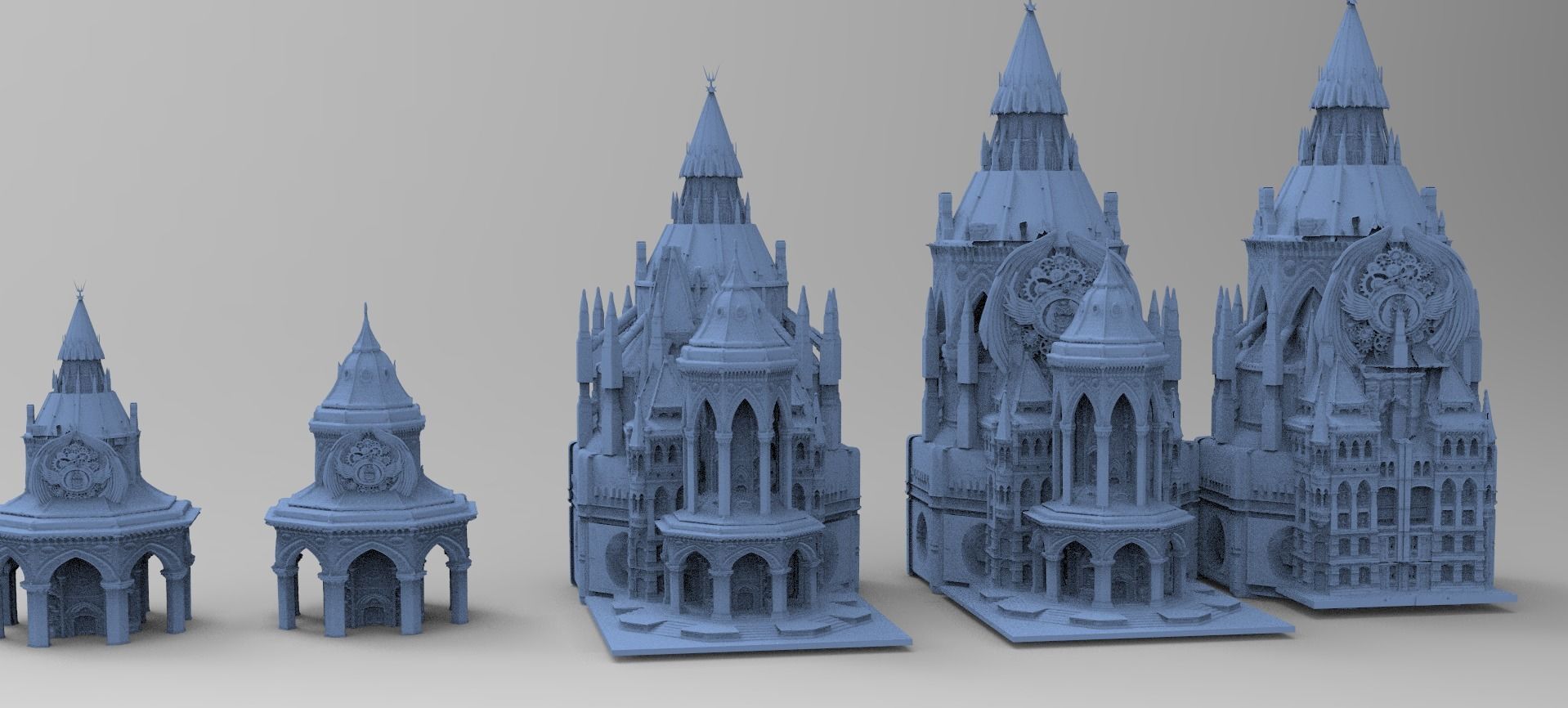 Steampunk Medieval Tower Grand Towers collection 2 3D model | CGTrader