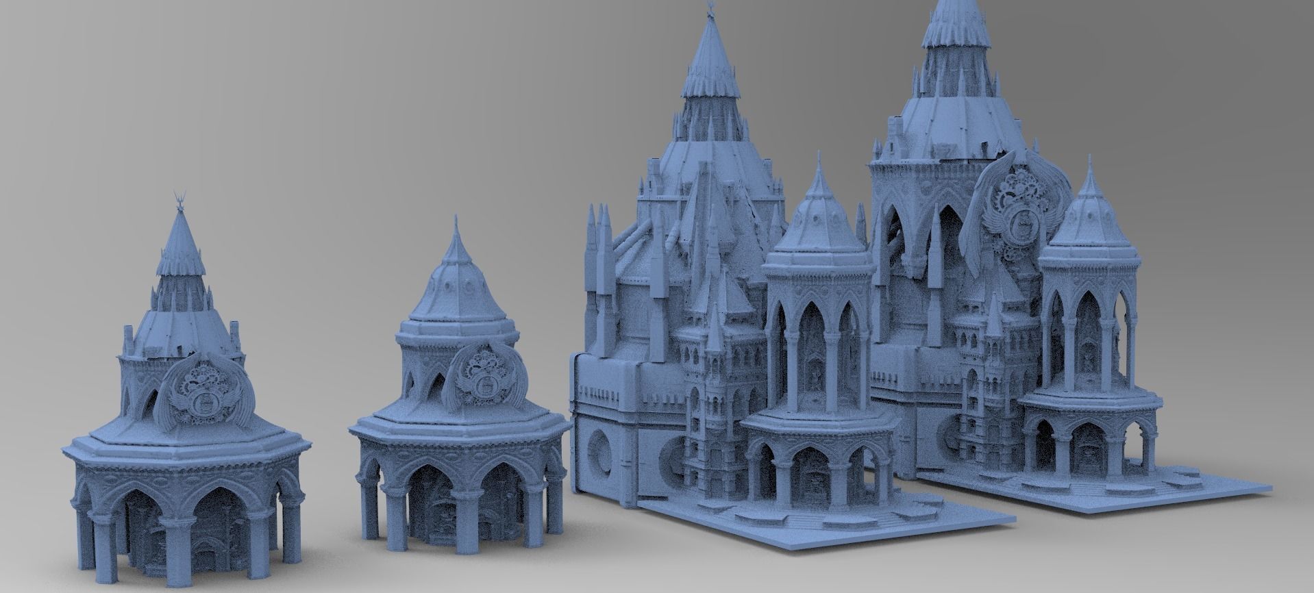 Steampunk Medieval Tower Grand Towers collection 2 3D model | CGTrader
