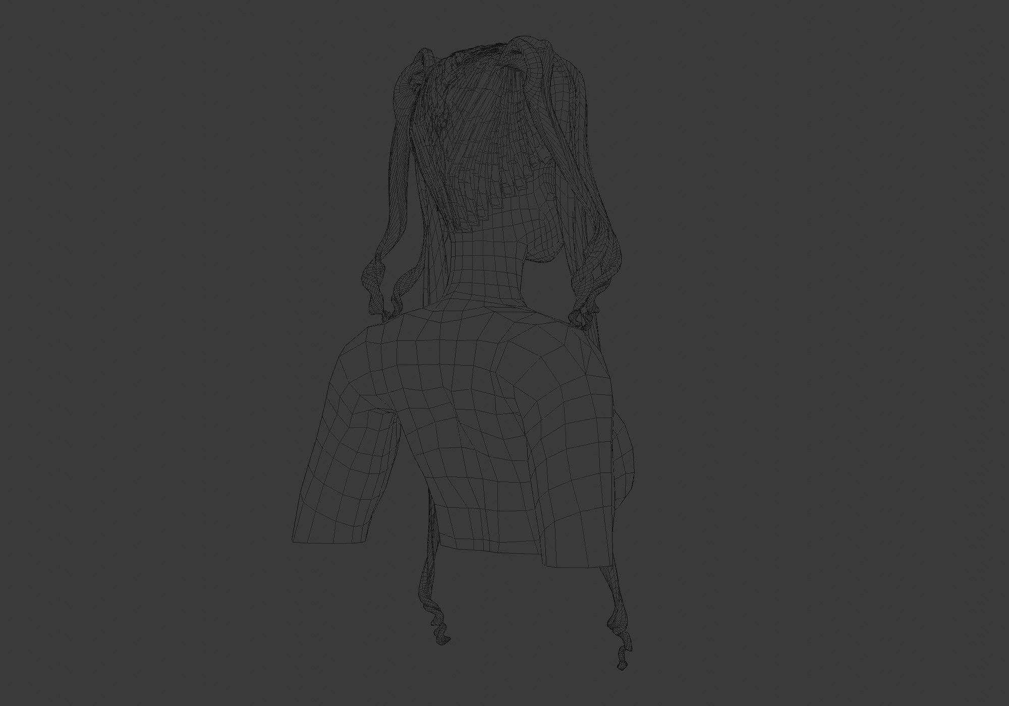 Stylized Ponytails Hairstyle V15201 3D model | CGTrader