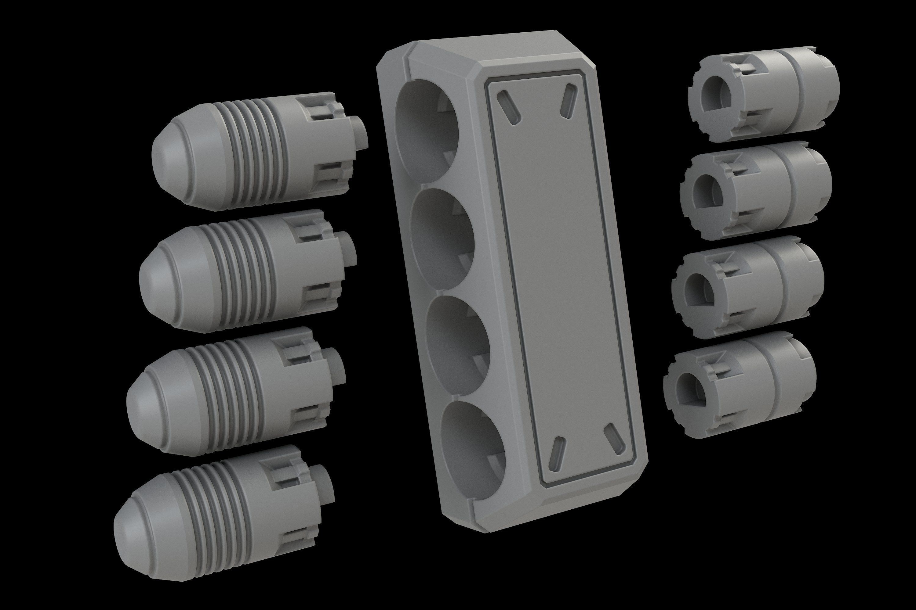 Heavy Weapon Set for Perfect Grade Unleashed Gundam RX-78-2 3D model 3D ...