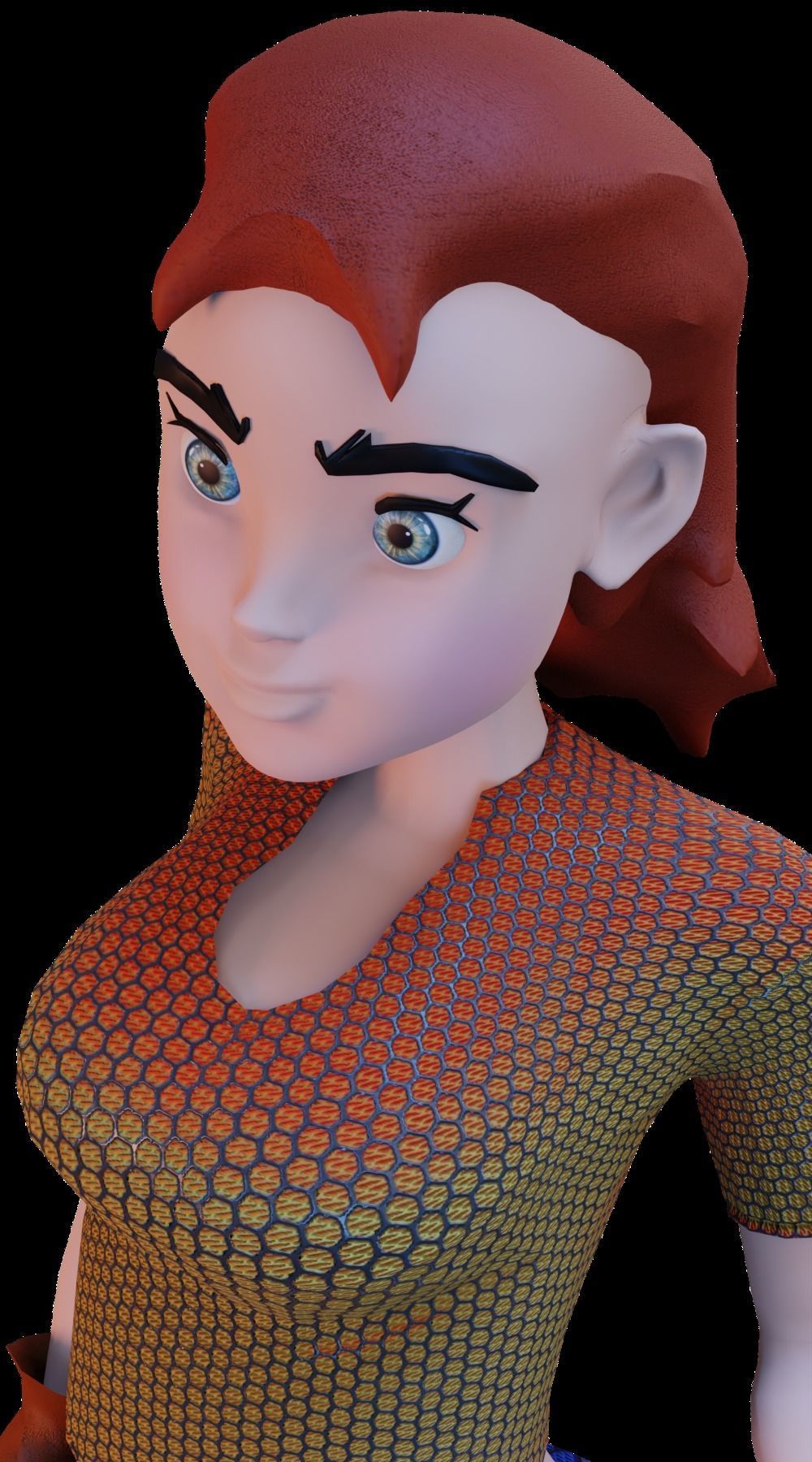 3D model Low poly stylized concept game ready cartoon women Djasmine VR ...