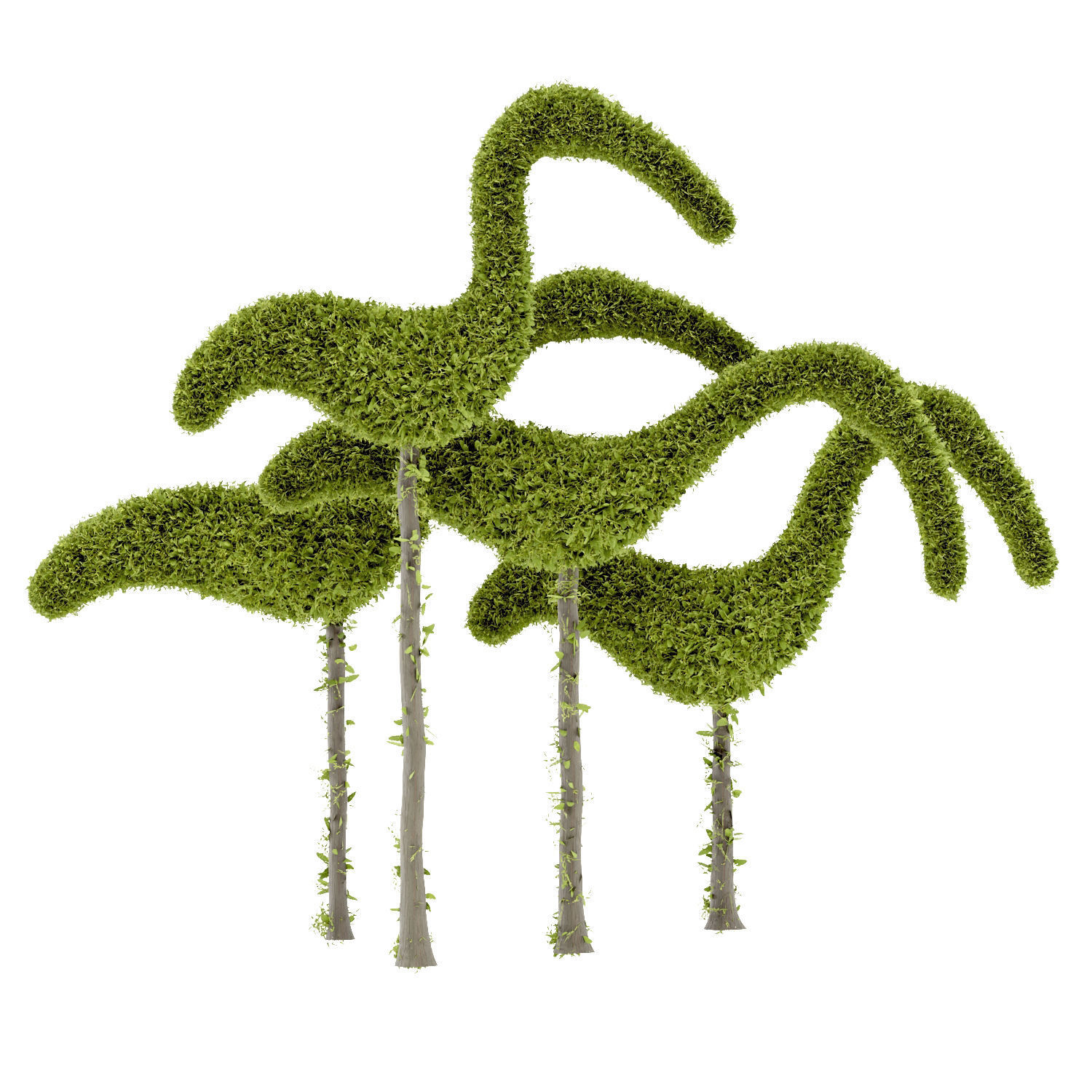 10 plus 1 Topiary Animals 3D model | CGTrader