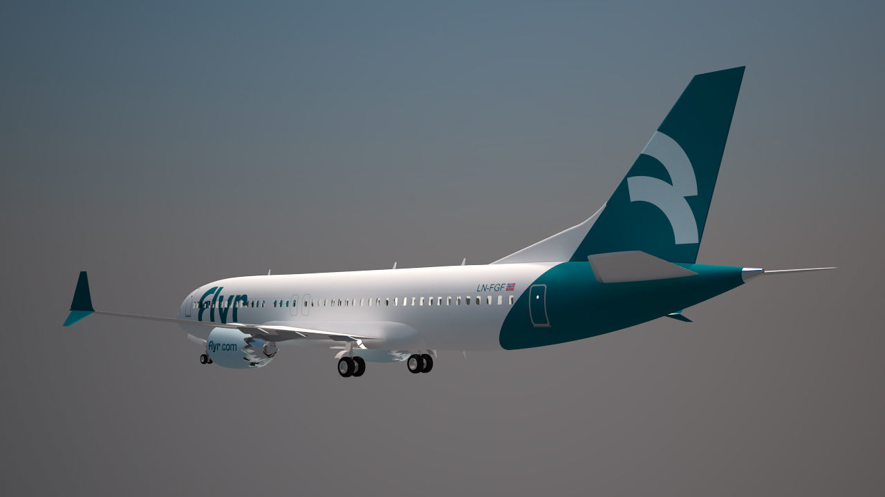 FLYR Air Boeing 737 Max 8 3D model | CGTrader