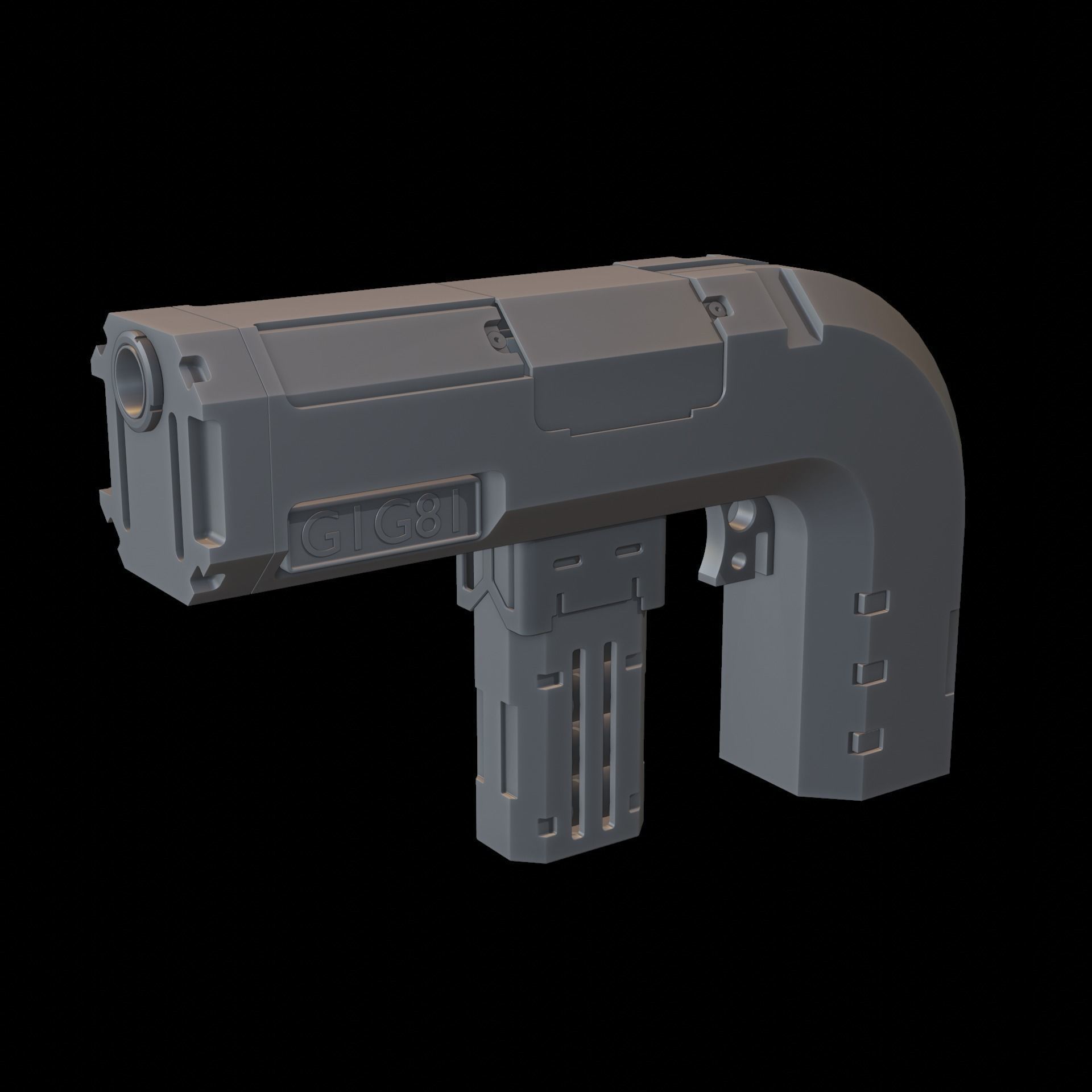 Handgun HighPoly plastic gun 3D model | CGTrader