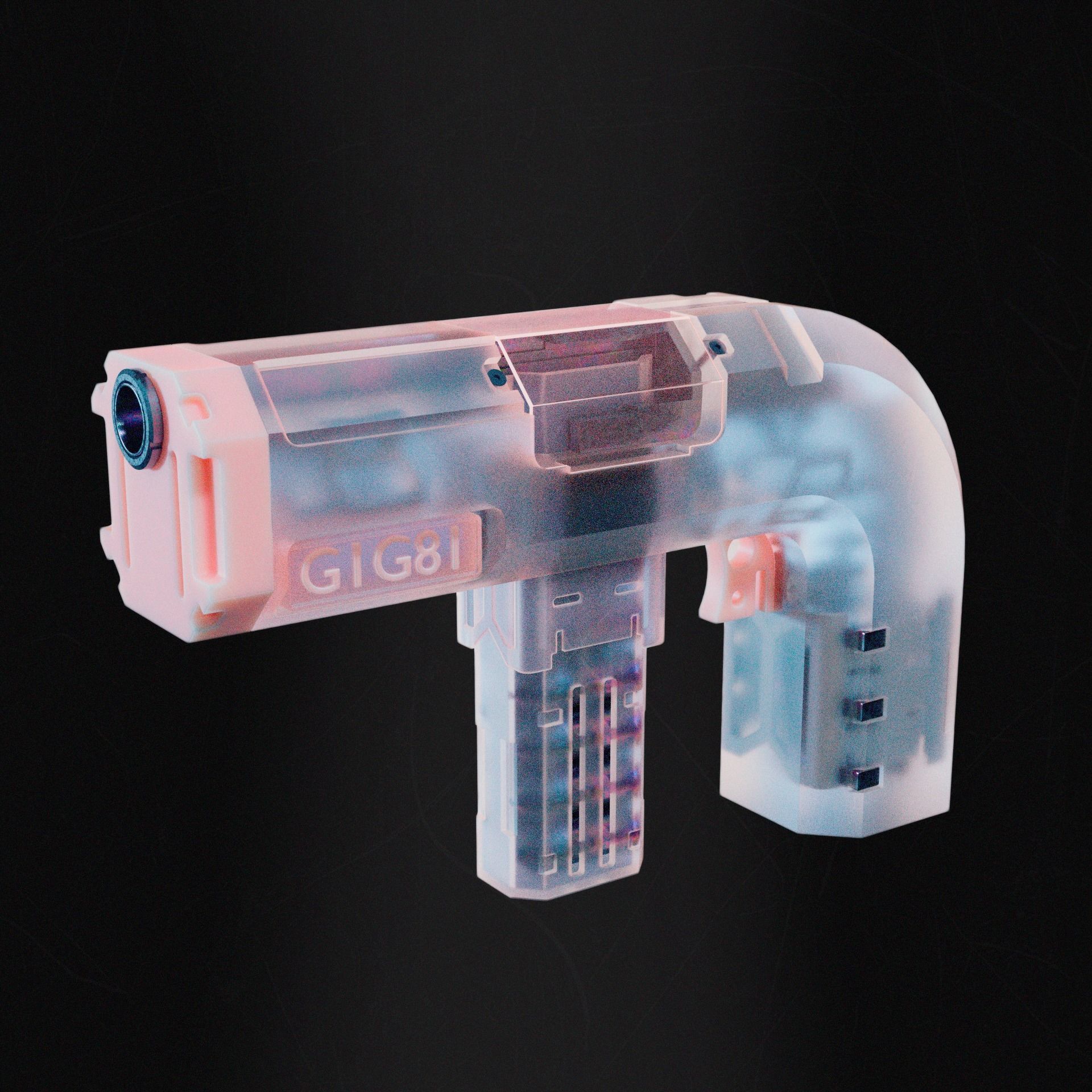 Handgun HighPoly plastic gun 3D model | CGTrader