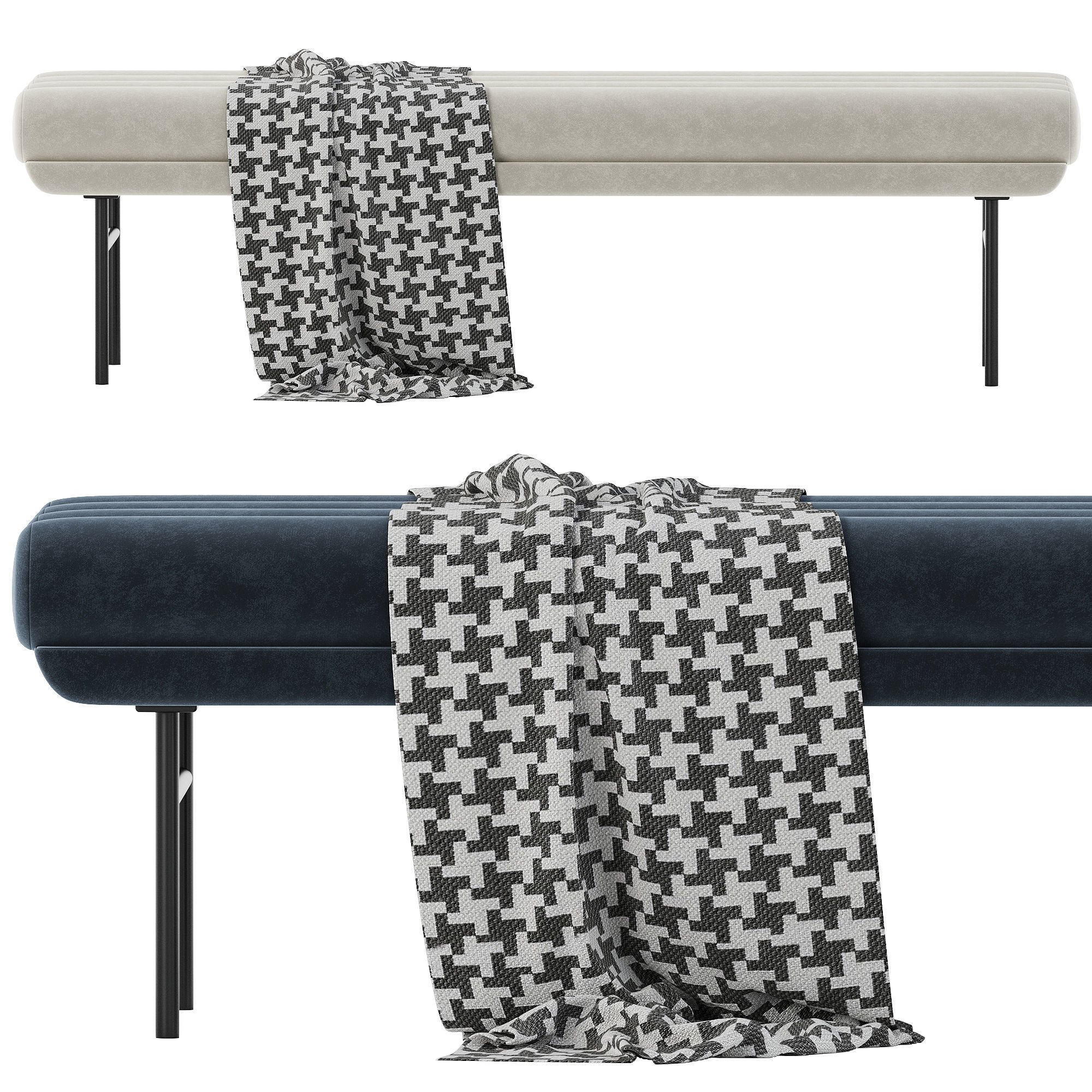 Pan Flute Bench by Saba Italia 3D model | CGTrader