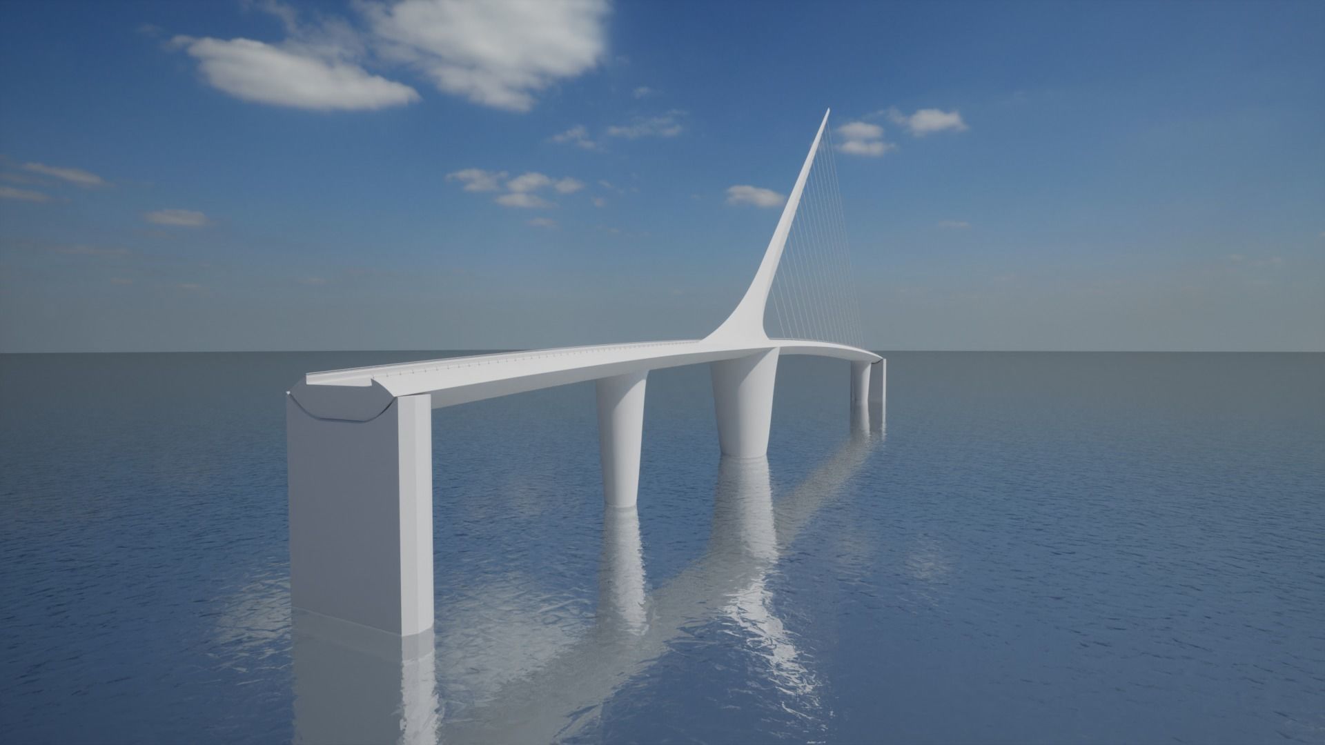 Womens Bridge by Santiago Calatrava free 3D model | CGTrader