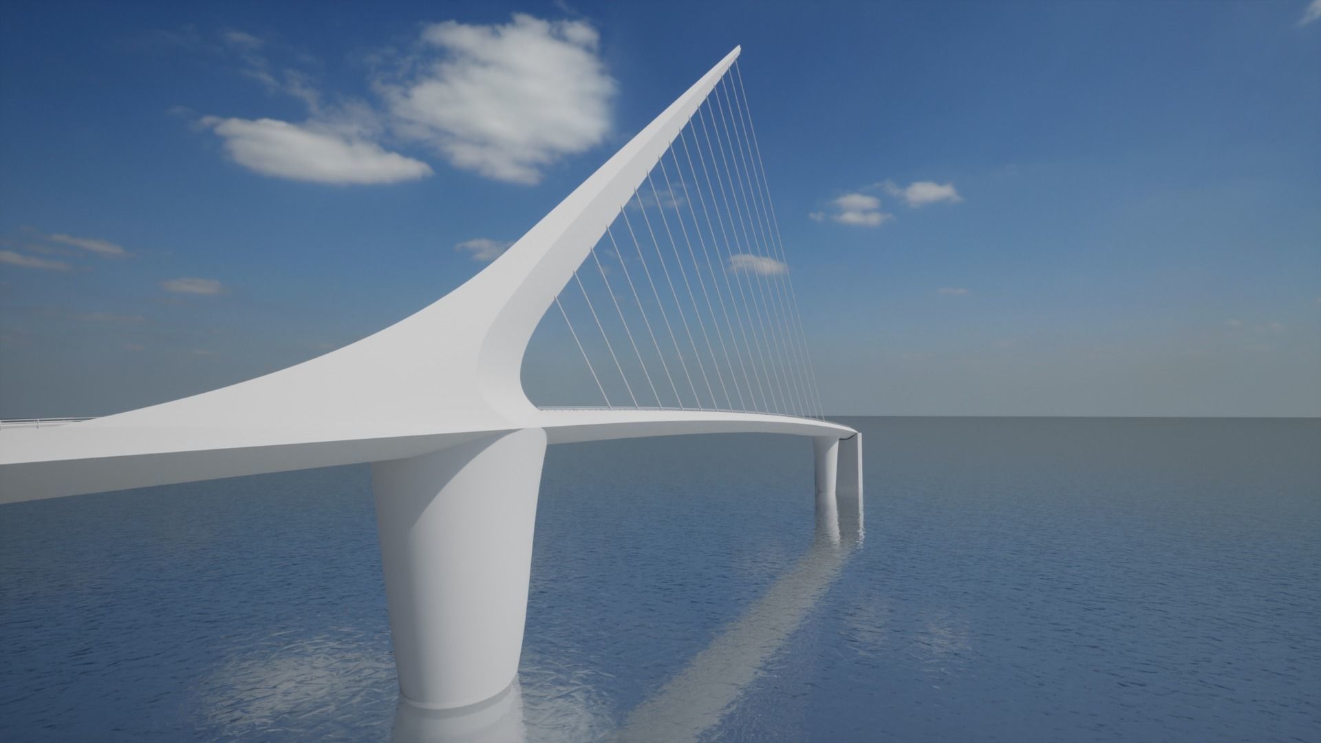 Womens Bridge by Santiago Calatrava free 3D model | CGTrader