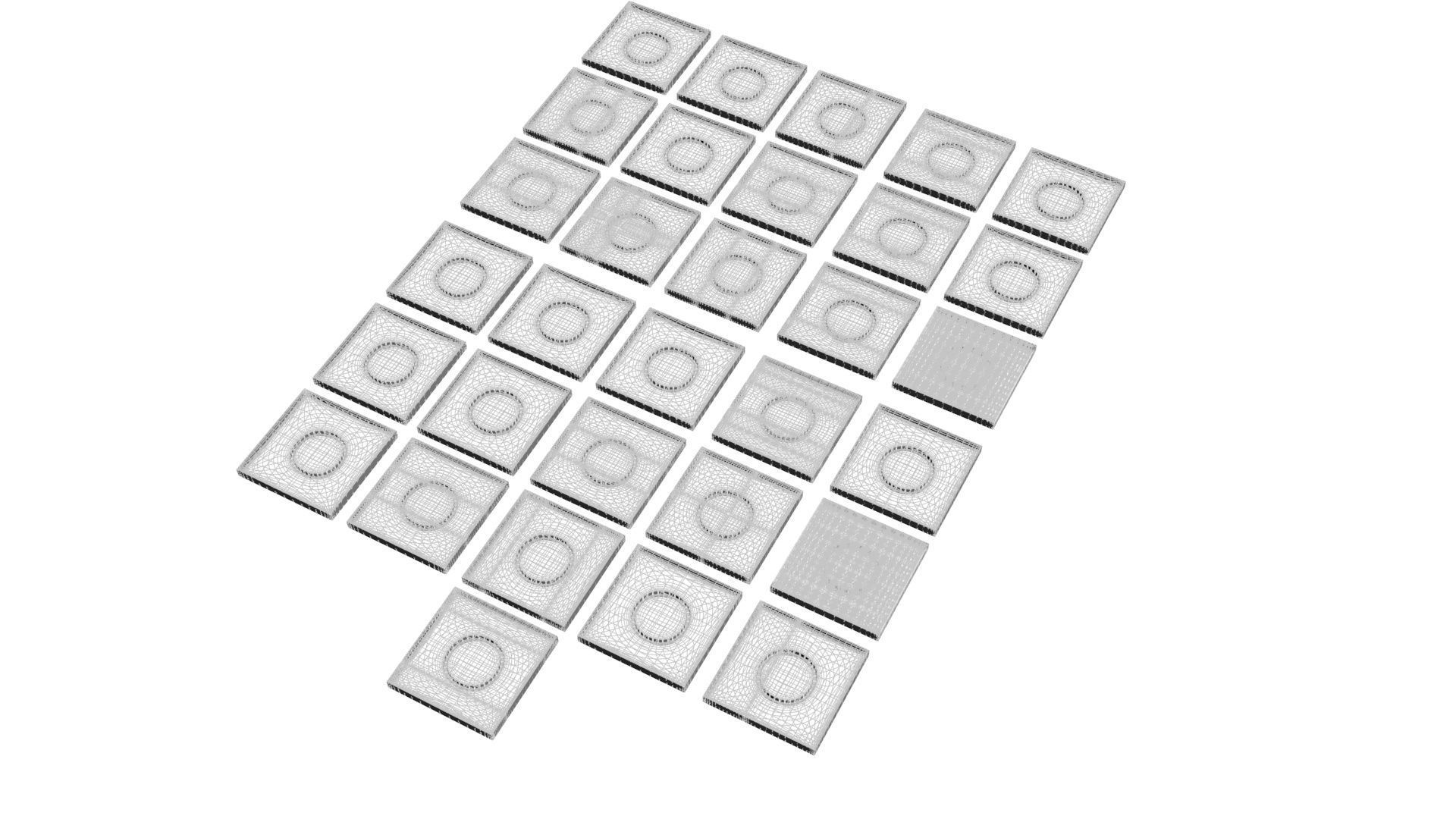 Flags Lego Tiles Set 3D model | CGTrader
