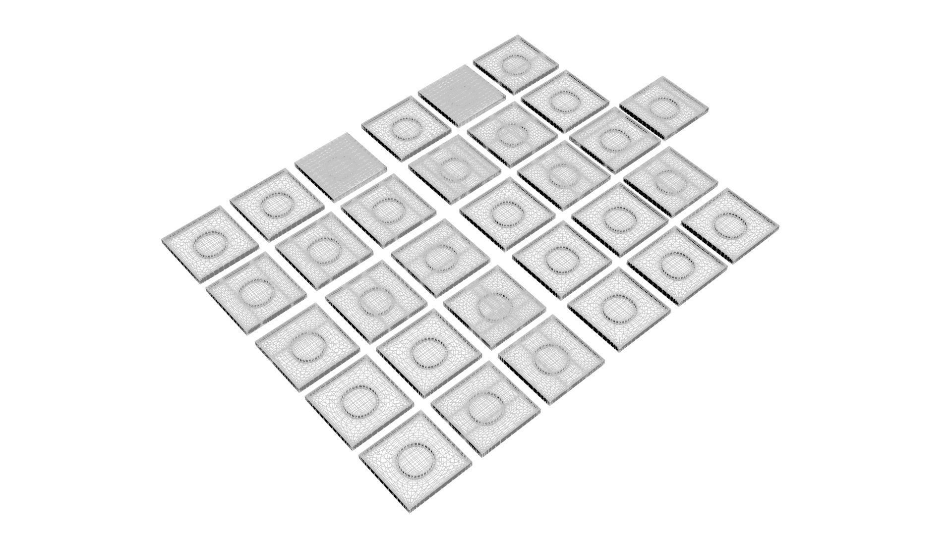 Flags Lego Tiles Set 3D model | CGTrader
