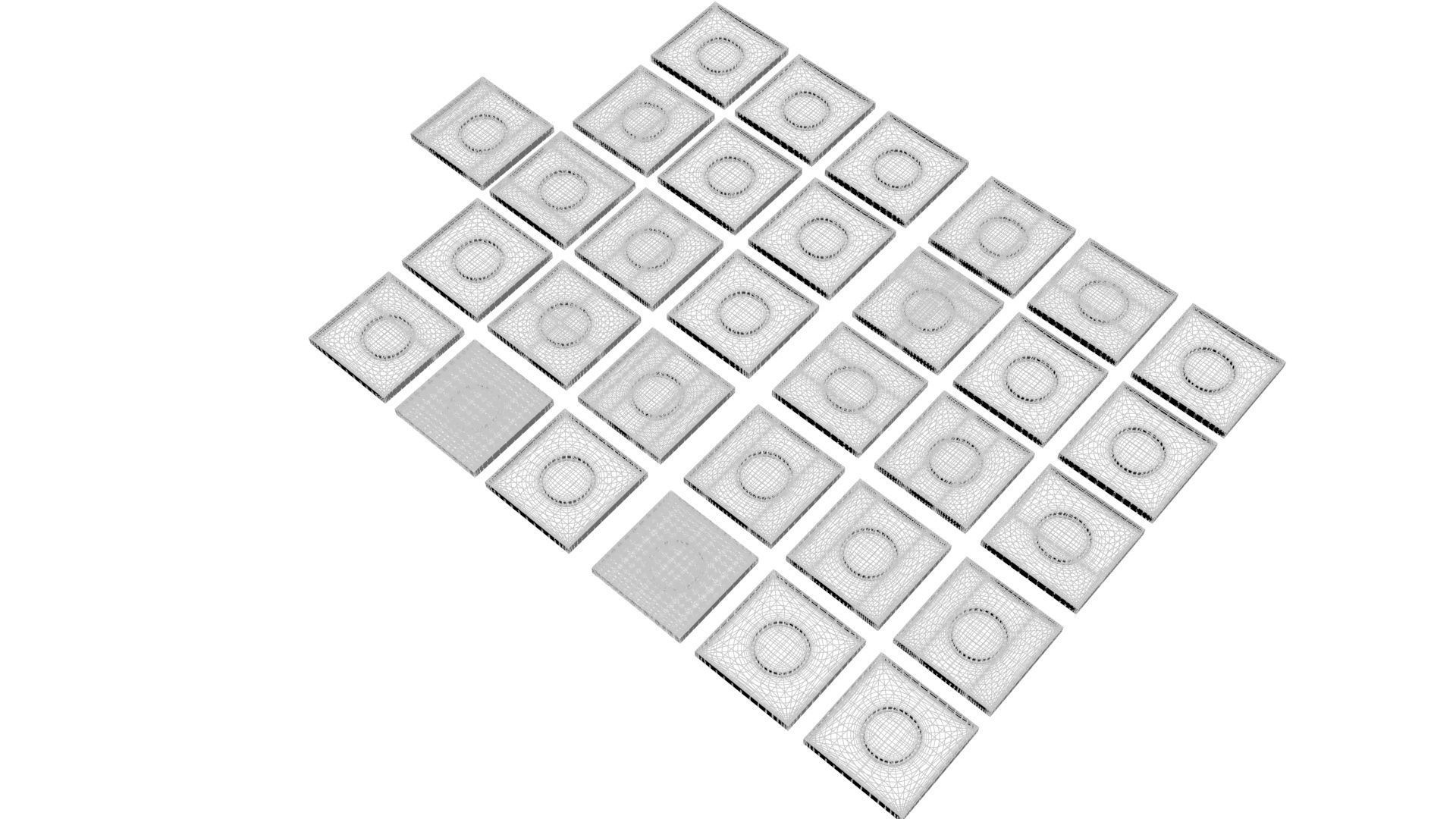 Flags Lego Tiles Set 3D model | CGTrader