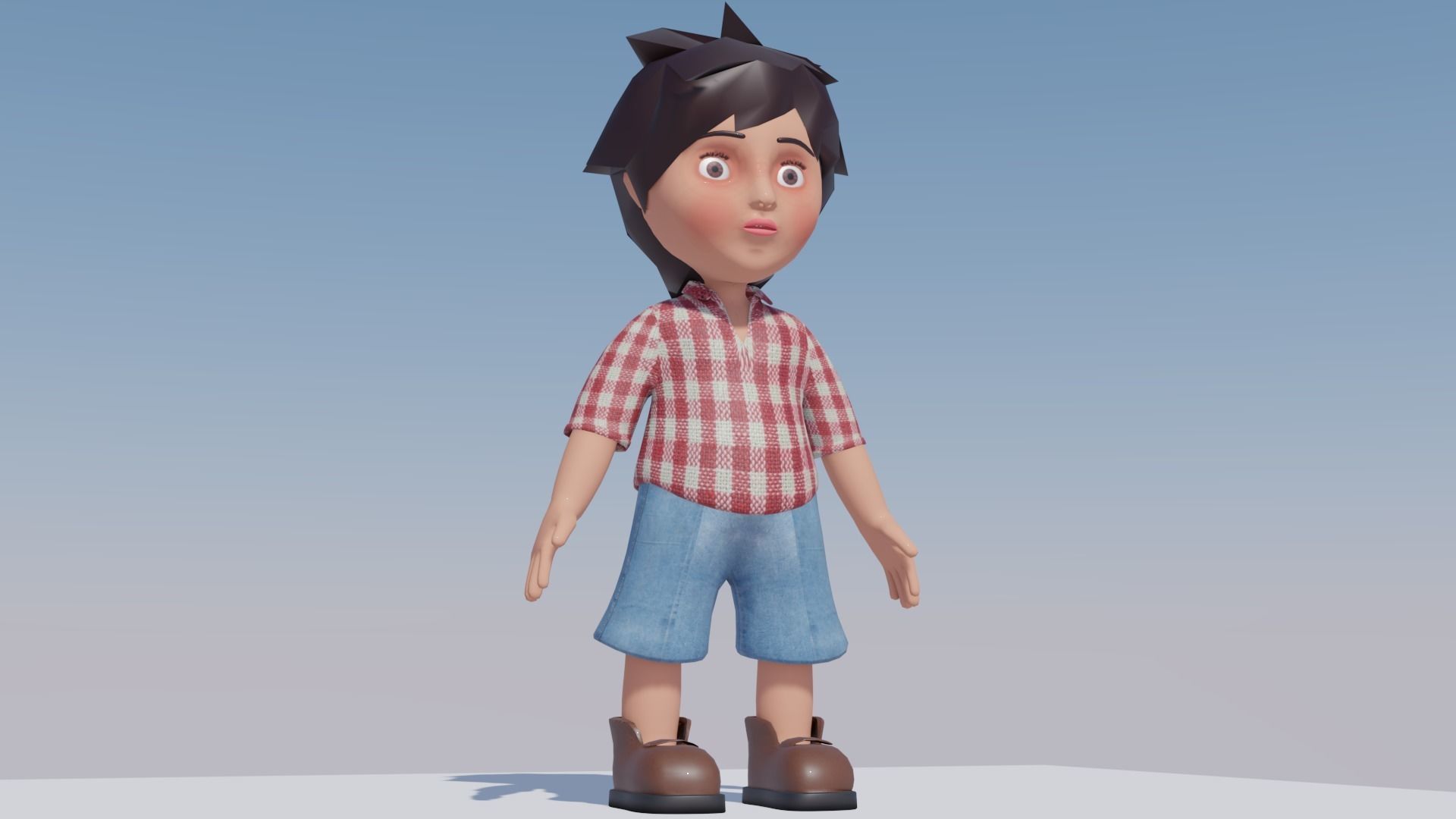 3D model Kid cartoon VR / AR / low-poly | CGTrader