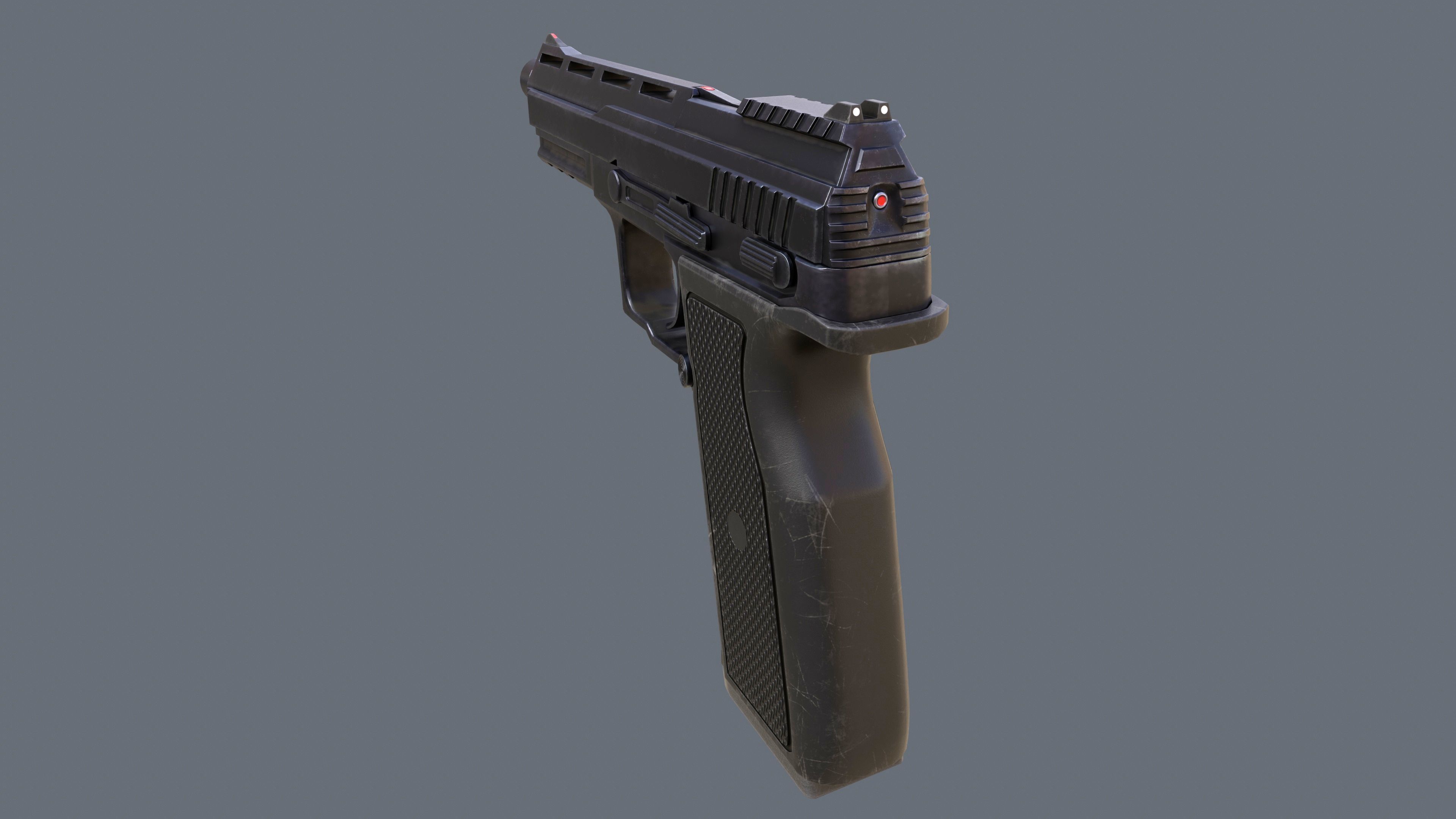 3D model Pistol LR2 and Silencer Unmarked Bluing VR / AR / low-poly ...
