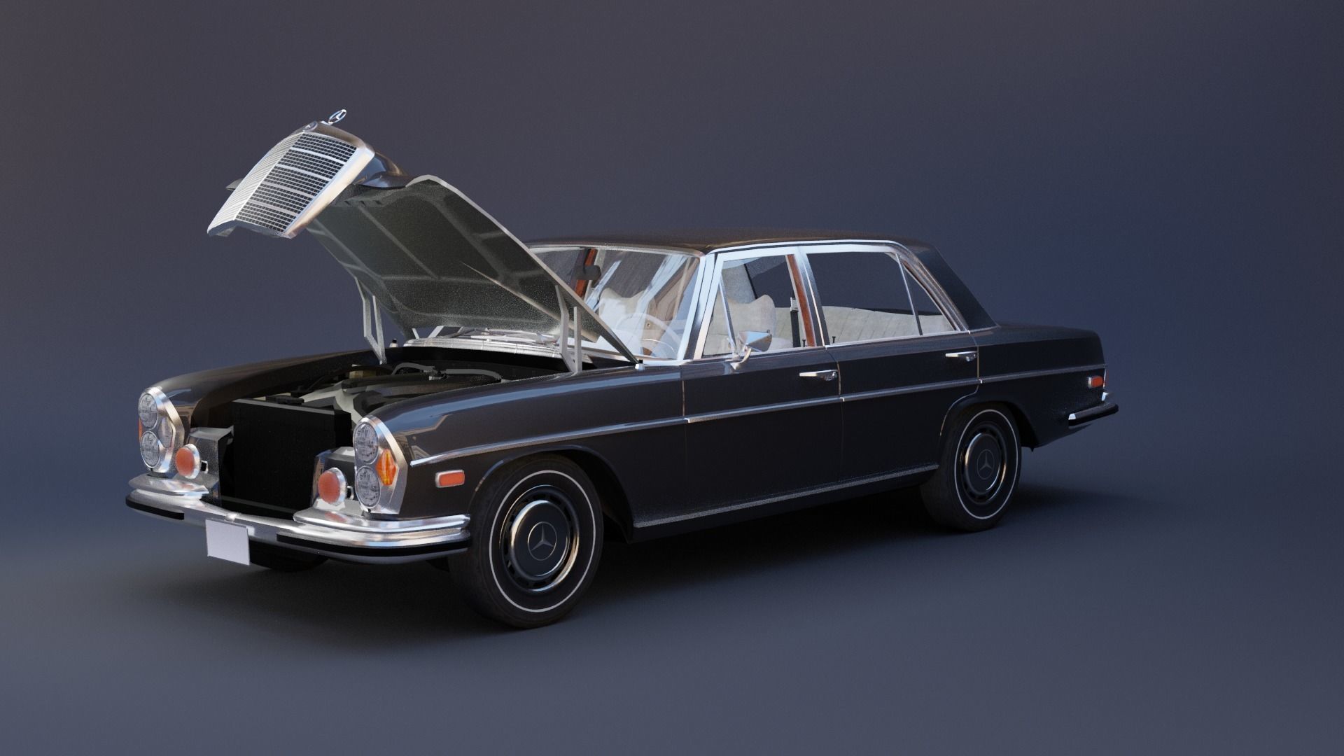 Mercedes Benz 300 SEL-560SEL free VR / AR / low-poly 3D model | CGTrader