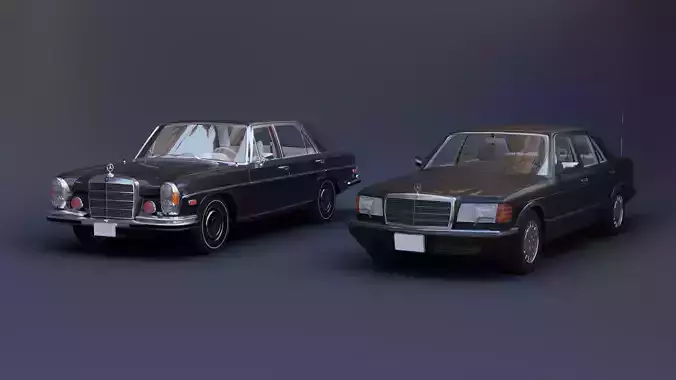 Mercedes Benz 300 SEL-560SEL free VR / AR / low-poly 3D model | CGTrader