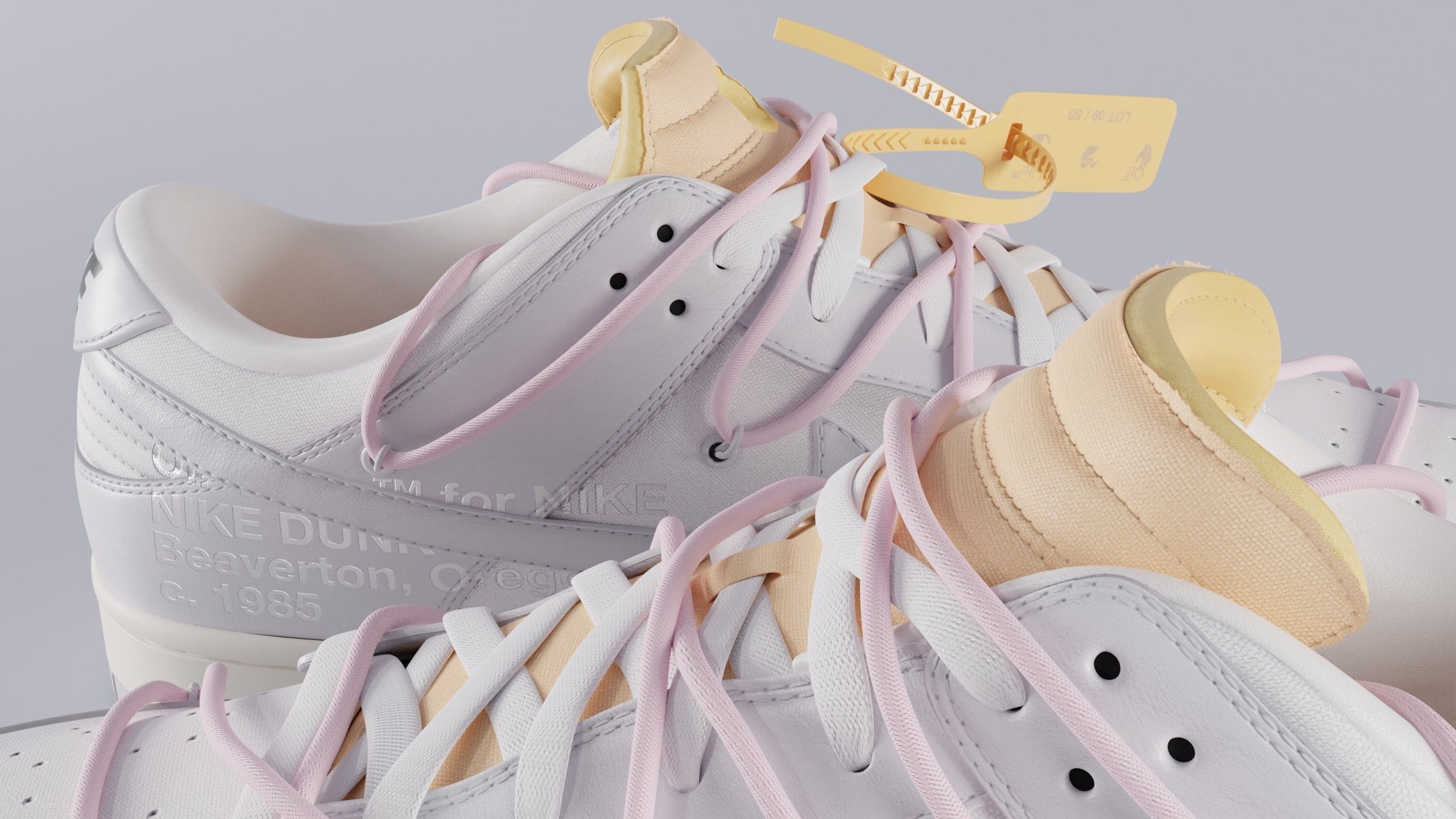 3D model Nike Dunk x Off White Lot 9 VR / AR / low-poly | CGTrader