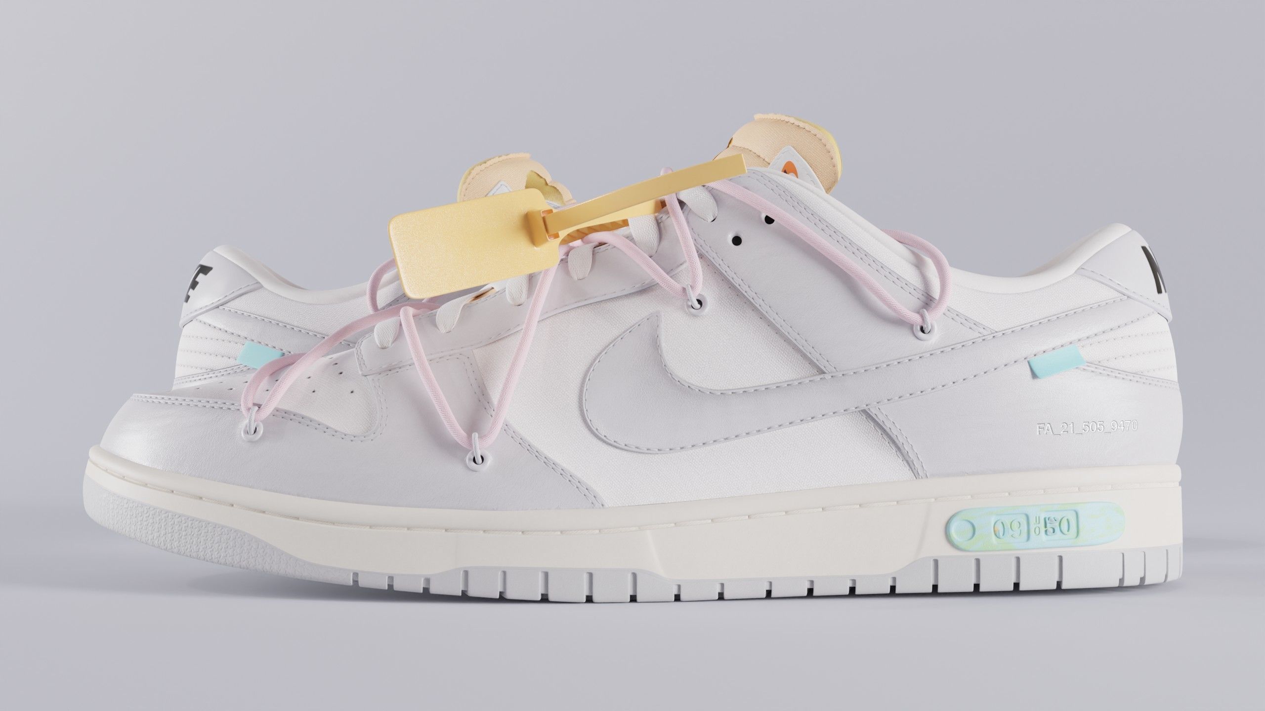 3D model Nike Dunk x Off White Lot 9 VR / AR / low-poly | CGTrader