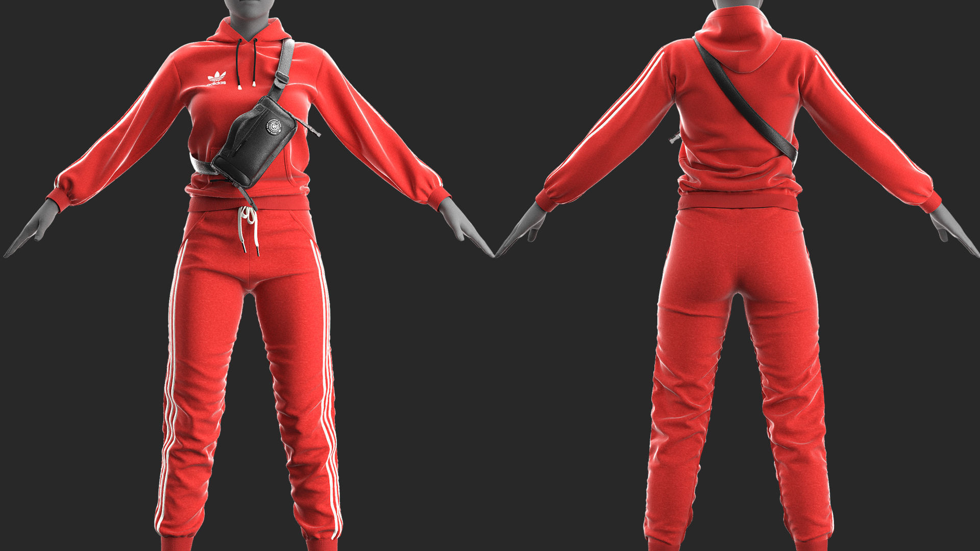 Womens Sportswear - Marvelous Designer with Video Process 3D model ...