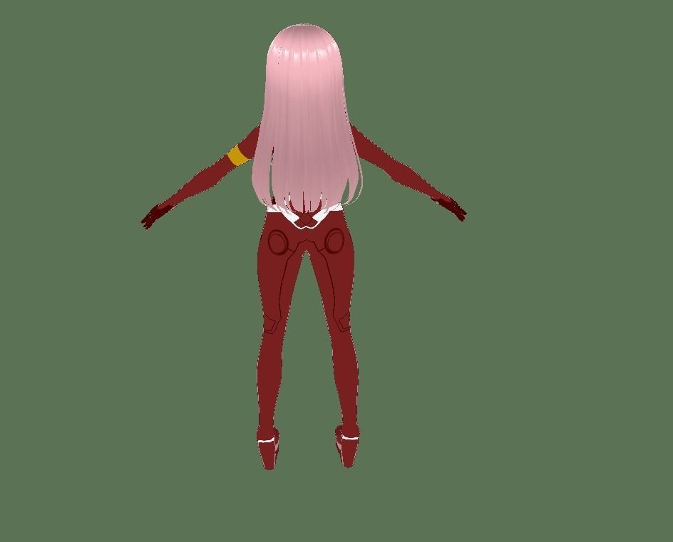 3D model Vroid 3D anime character Model zero two VR / AR / low-poly ...