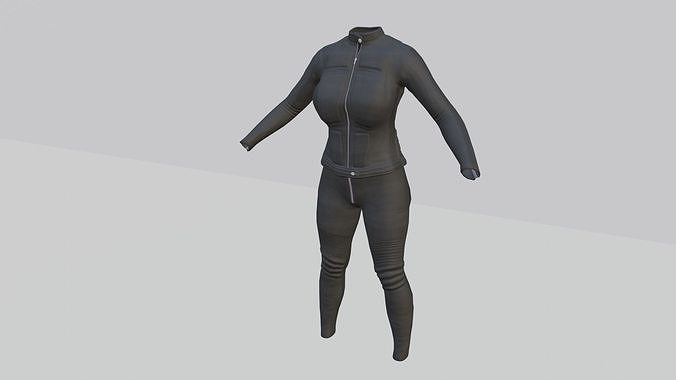 3D model Motorcycle Cloth Female VR / AR / low-poly | CGTrader