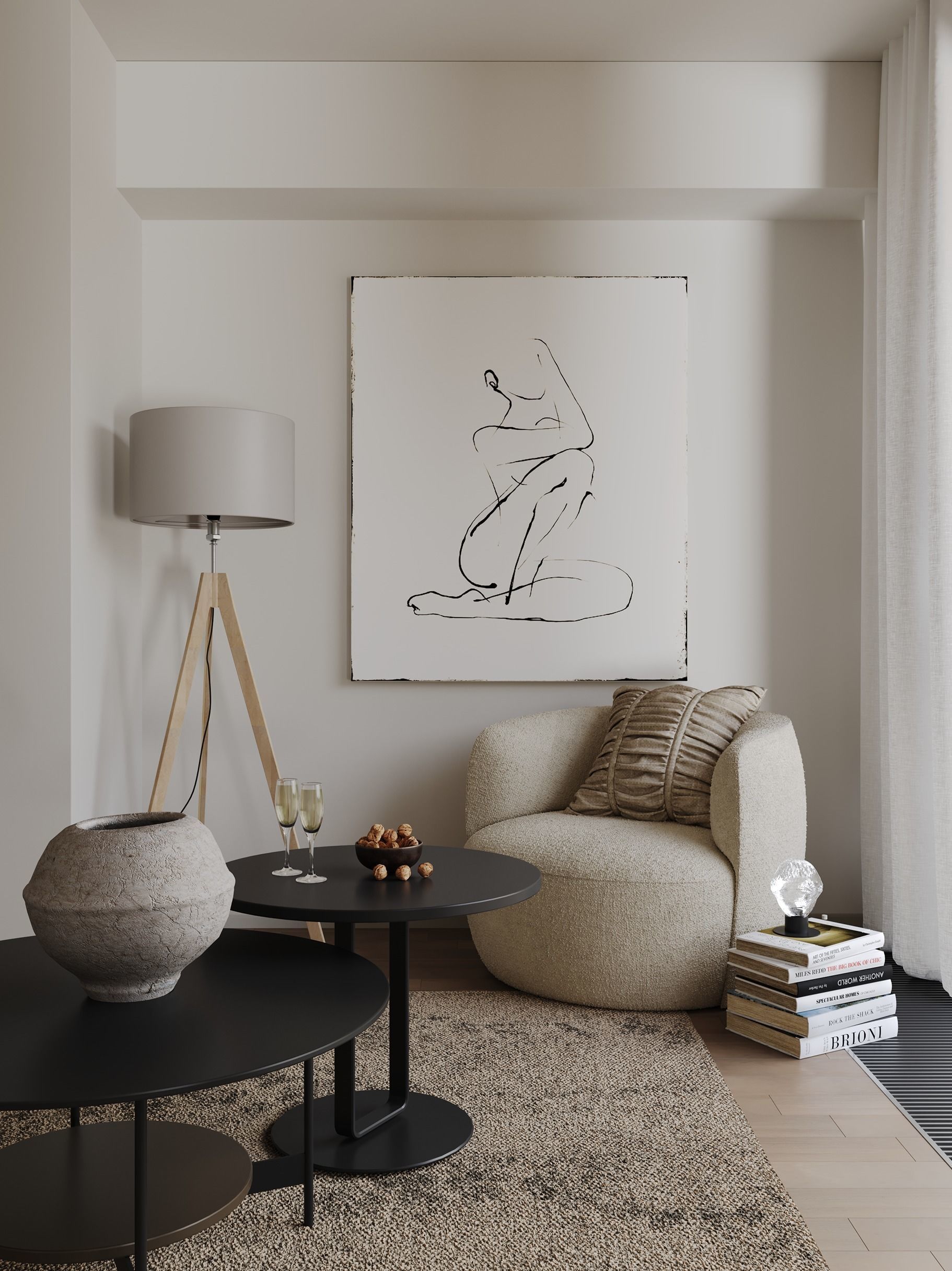 Minimalist Interior Corner Scene 3D Model 3D model | CGTrader