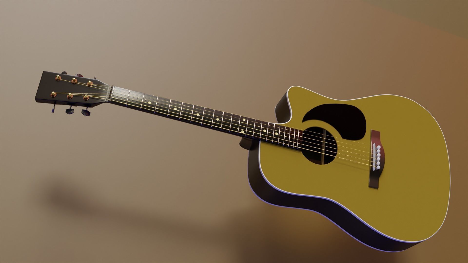3D model classic guitar 3d VR / AR / low-poly | CGTrader