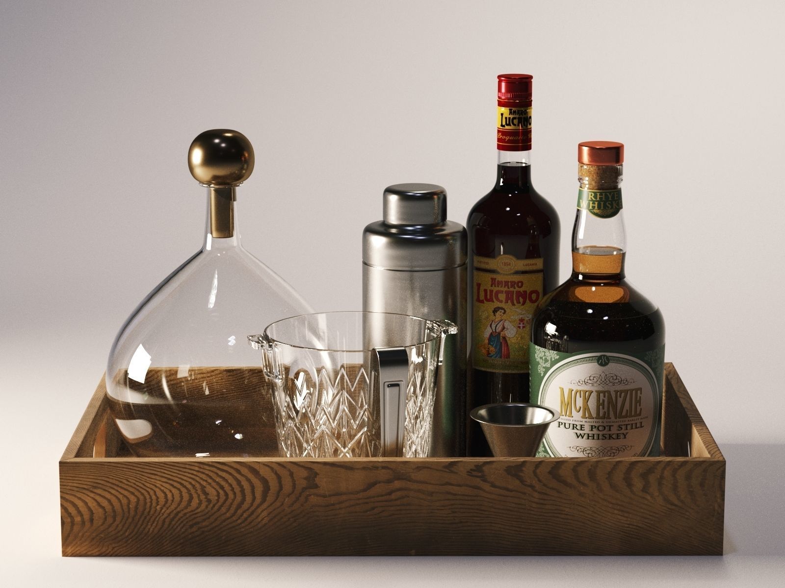 Bar Tray 3D model | CGTrader