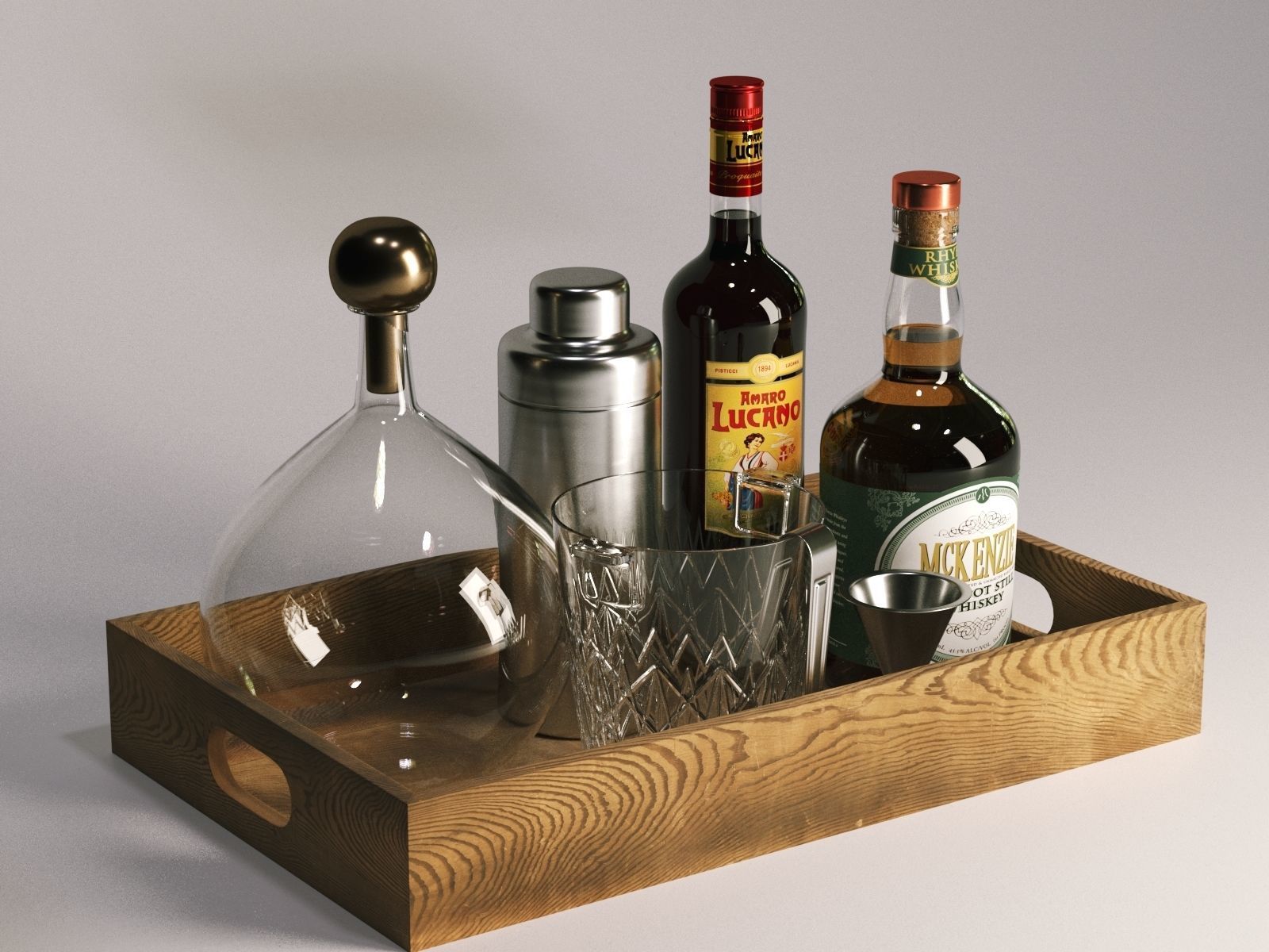 Bar Tray 3D model | CGTrader