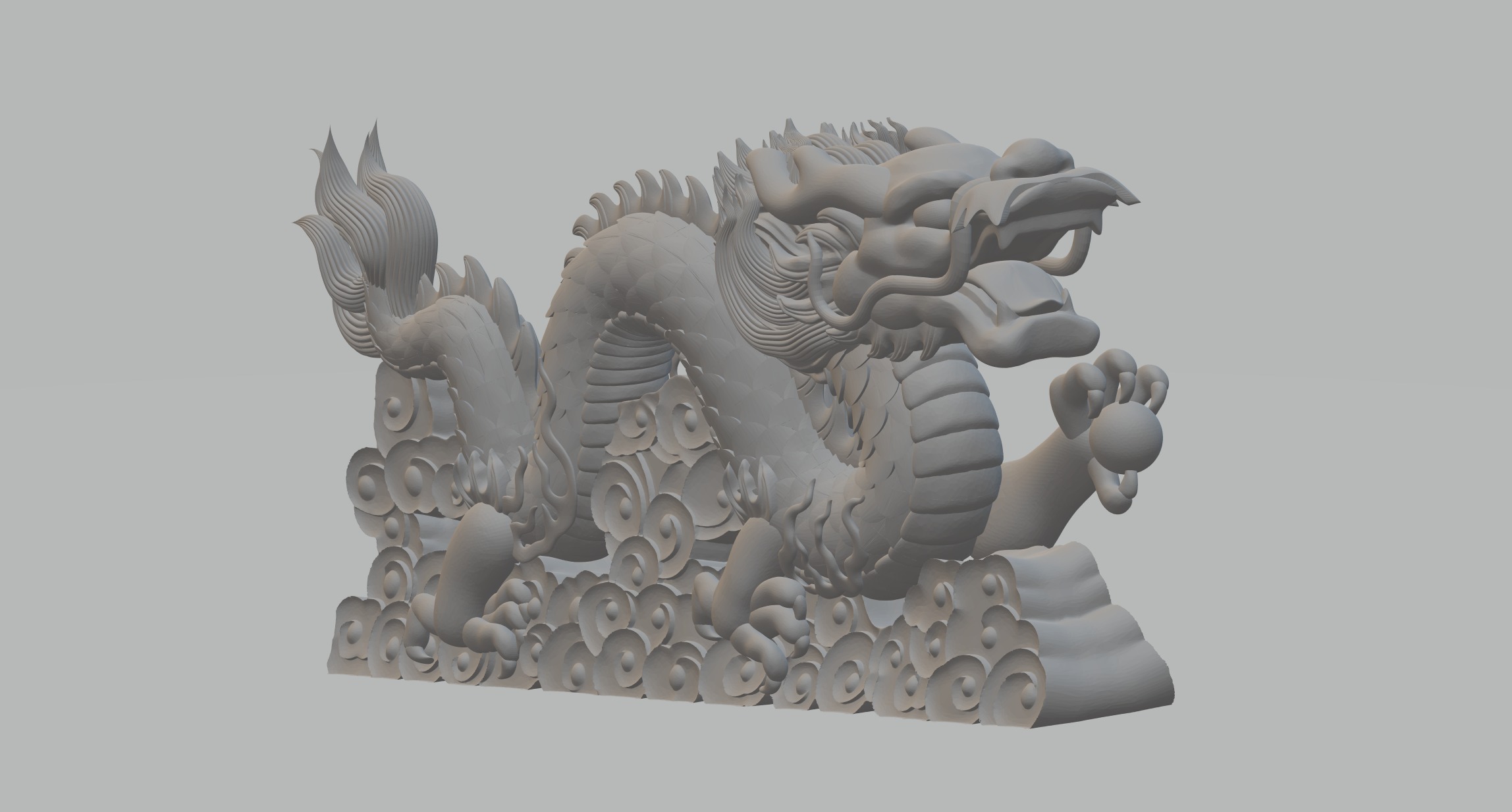 Chinese Dragon Statue 3D Model 3D model 3D printable | CGTrader