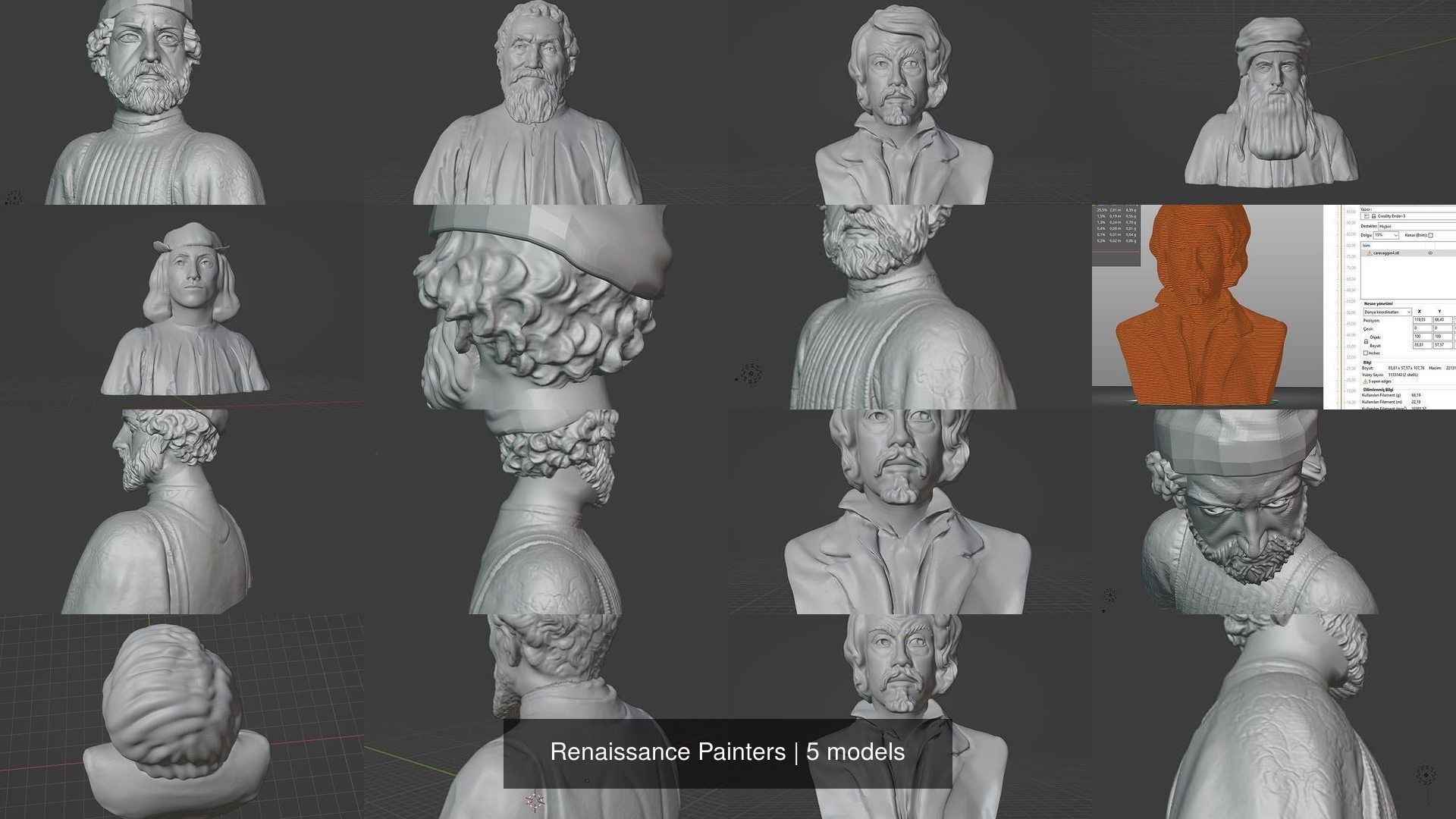 Renaissance Painters 3D Model Collection | CGTrader