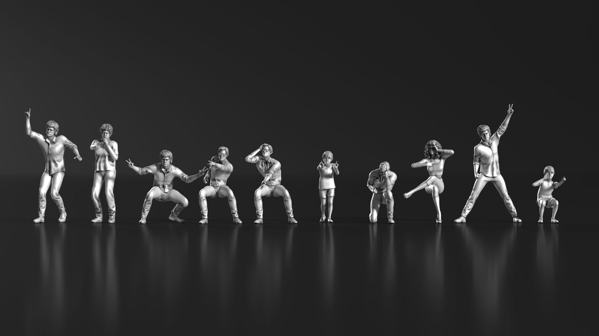 HD People 09 spectator 3D model 3D printable | CGTrader