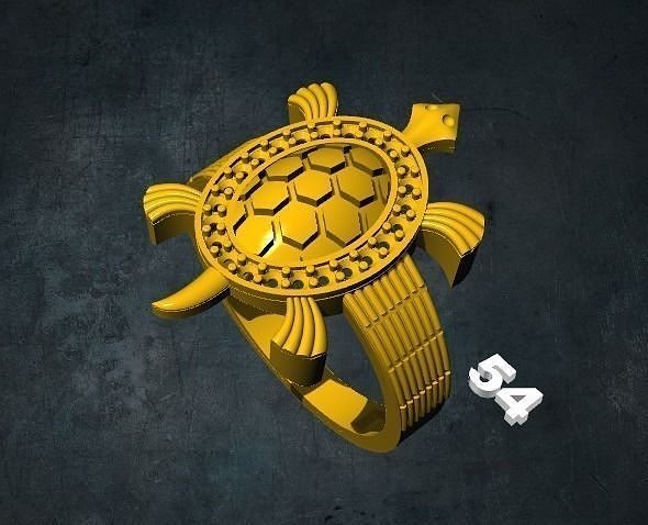 tortois gold turtle ring 3D model 3D printable | CGTrader