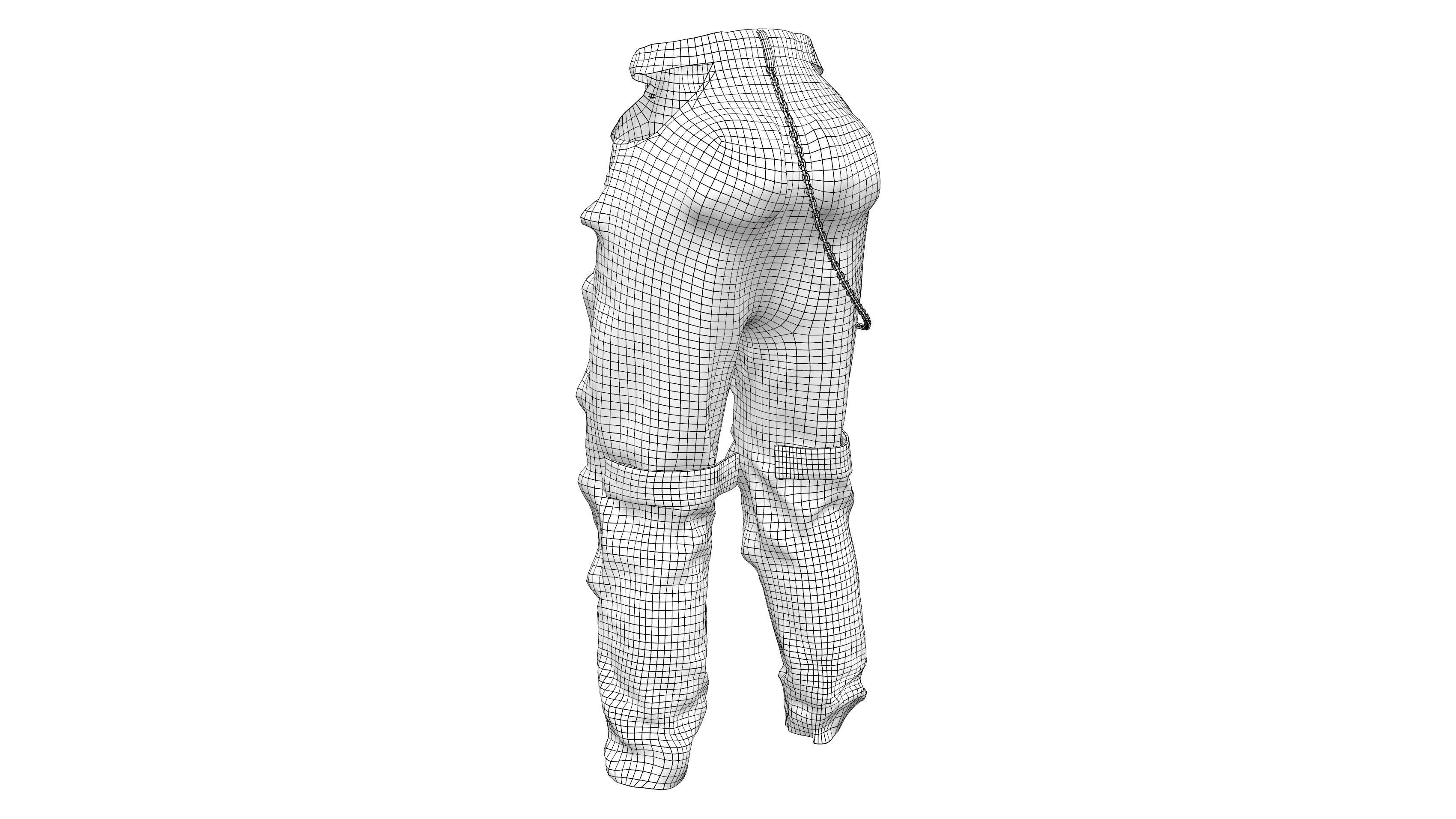 3D model Pants With Volumetric Pockets VR / AR / low-poly | CGTrader