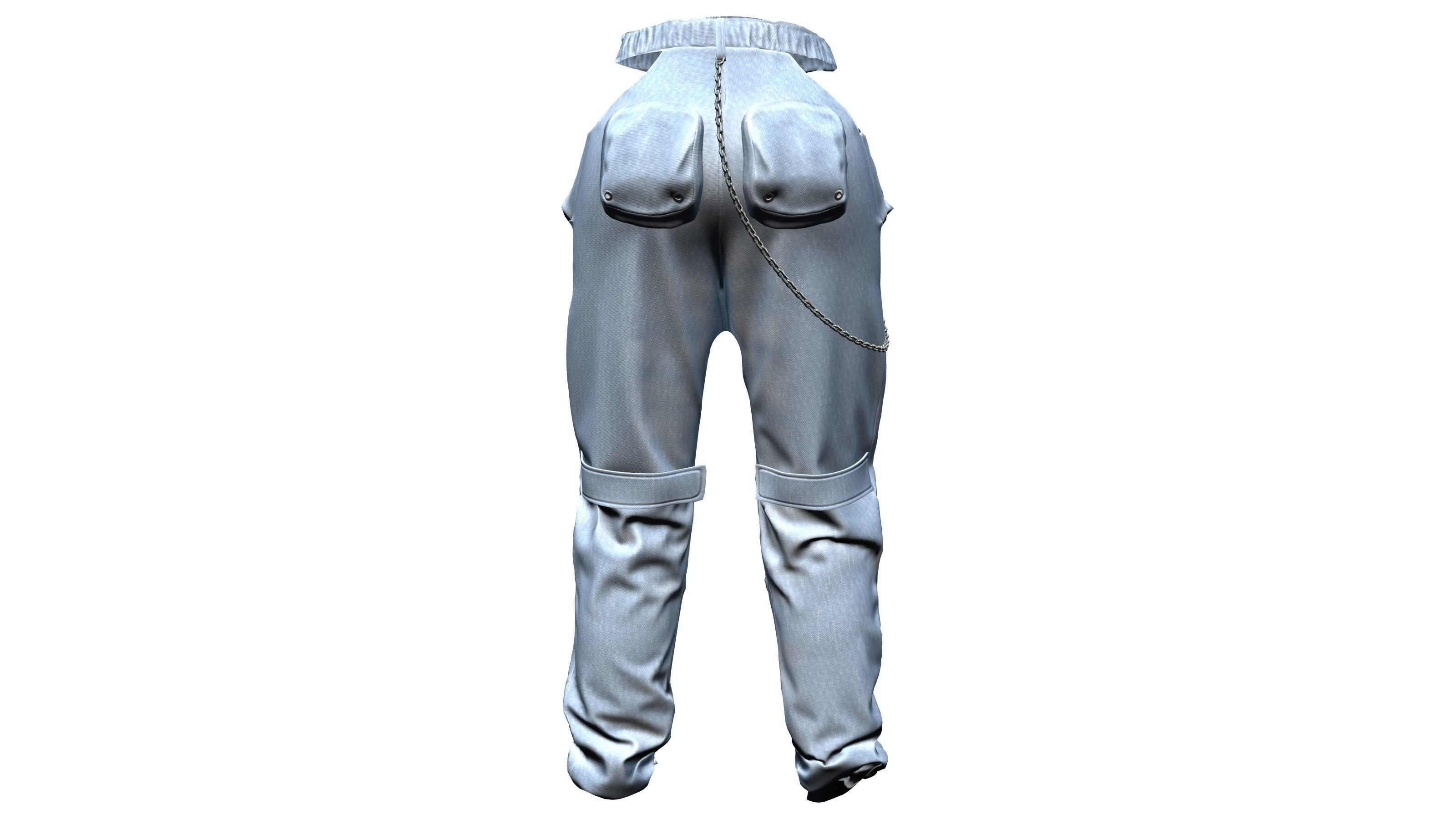 3D model Pants With Volumetric Pockets VR / AR / low-poly | CGTrader