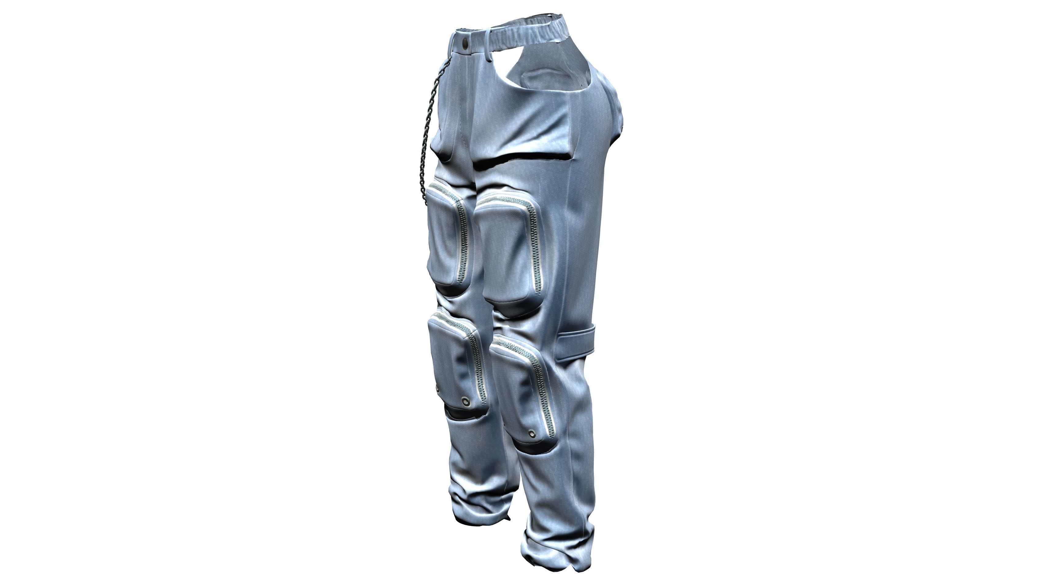 3D model Pants With Volumetric Pockets VR / AR / low-poly | CGTrader