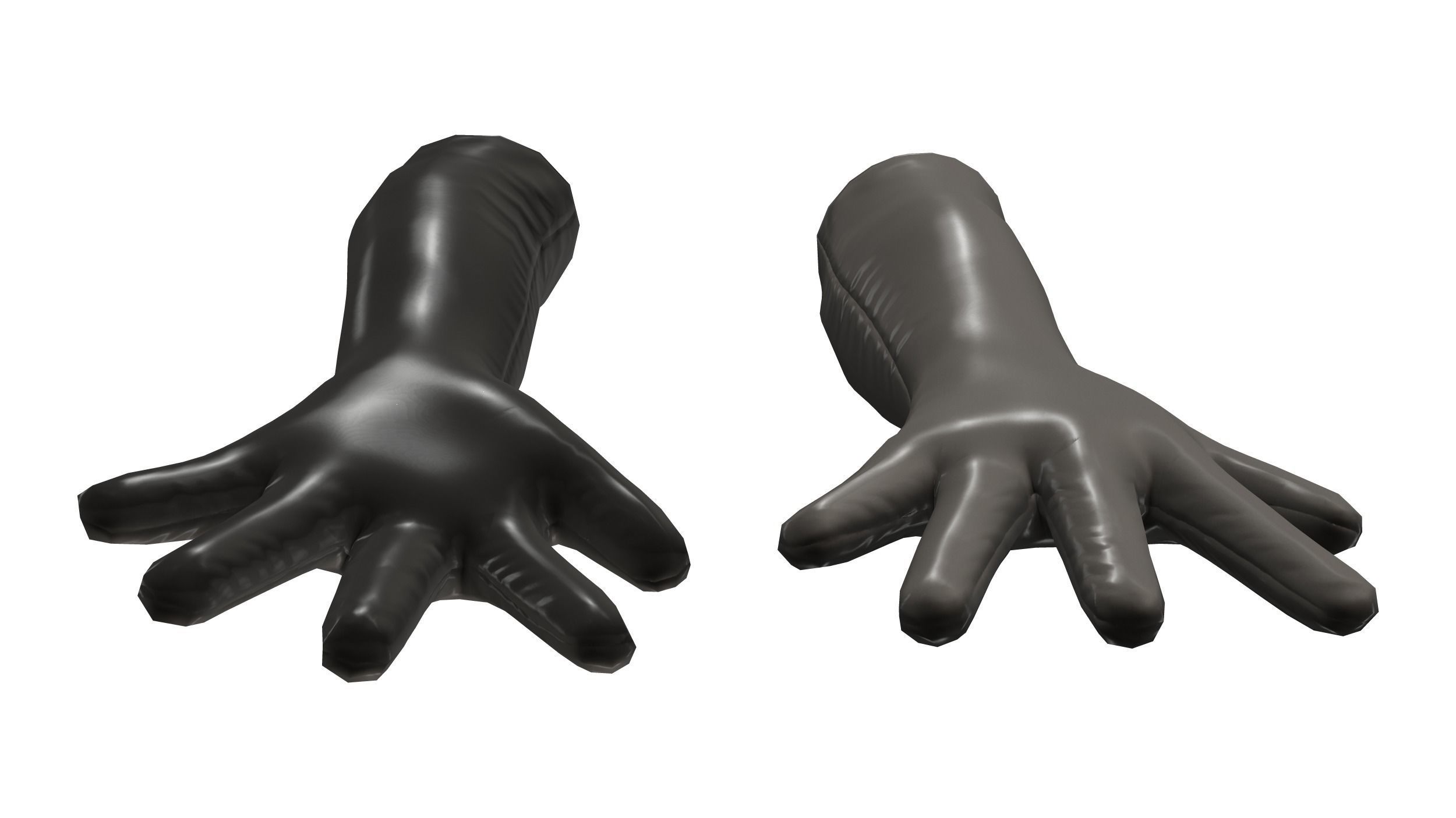 3D model Black Long Biceps Elegant Gloves VR / AR / low-poly | CGTrader