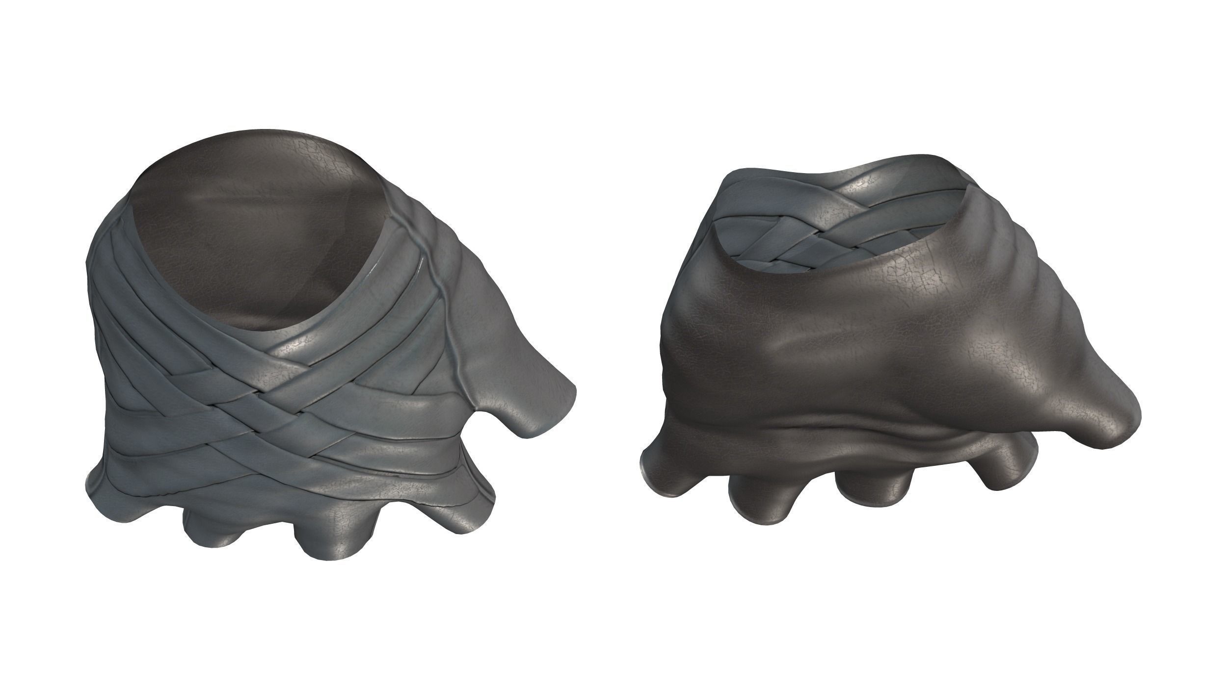 3D model Fingerless Leather Rebellion Gloves VR / AR / low-poly | CGTrader