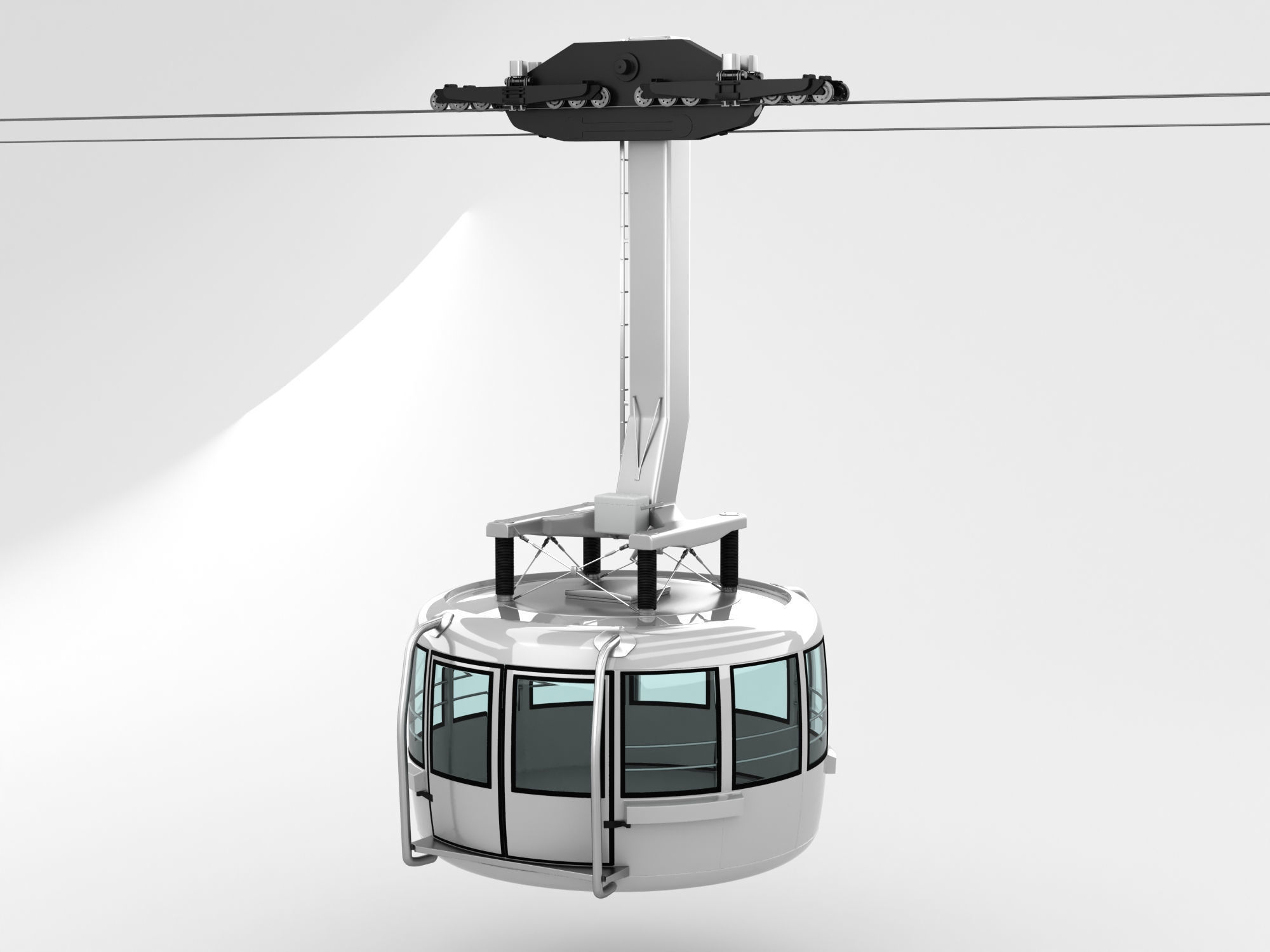 Cable Car Ski Lift 3D model | CGTrader