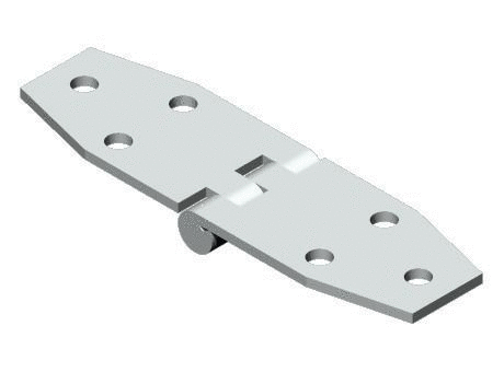 Heavy duty hinge - Stainless steel riveted pin free 3D model | CGTrader