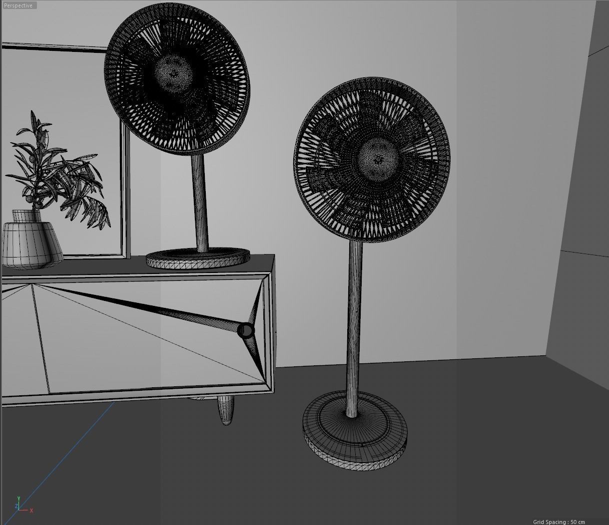 Xiaomi Fan 3D Model Project for C4D and Redshift Render 3D model | CGTrader