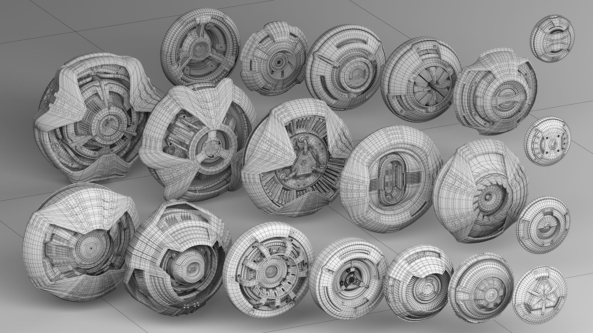 Sci Fi Kitbash 2 subdivision ready 3D model | CGTrader