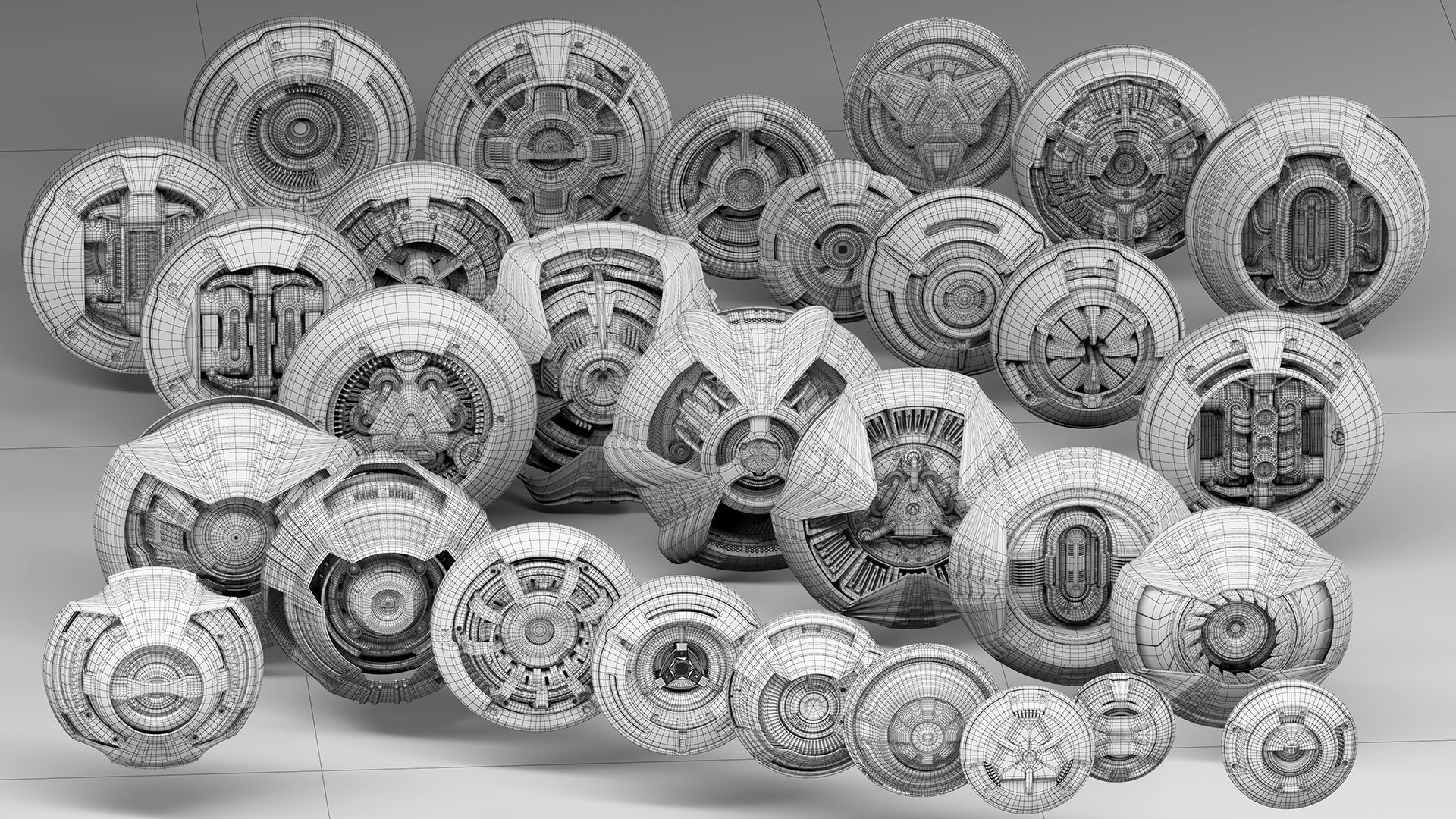 Sci Fi Kitbash 2 subdivision ready 3D model | CGTrader