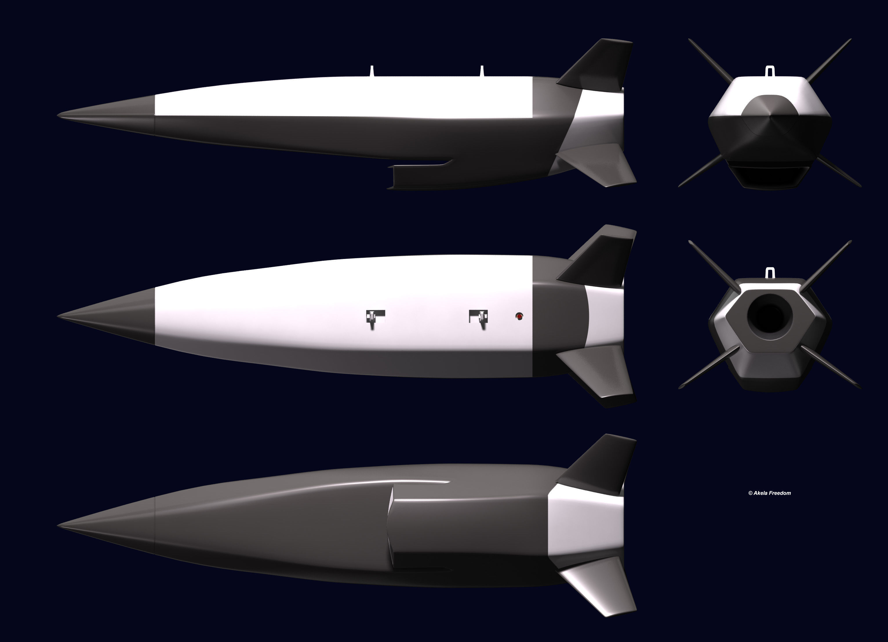 Hypersonic Attack Cruise Missile HACM 3D model animated | CGTrader
