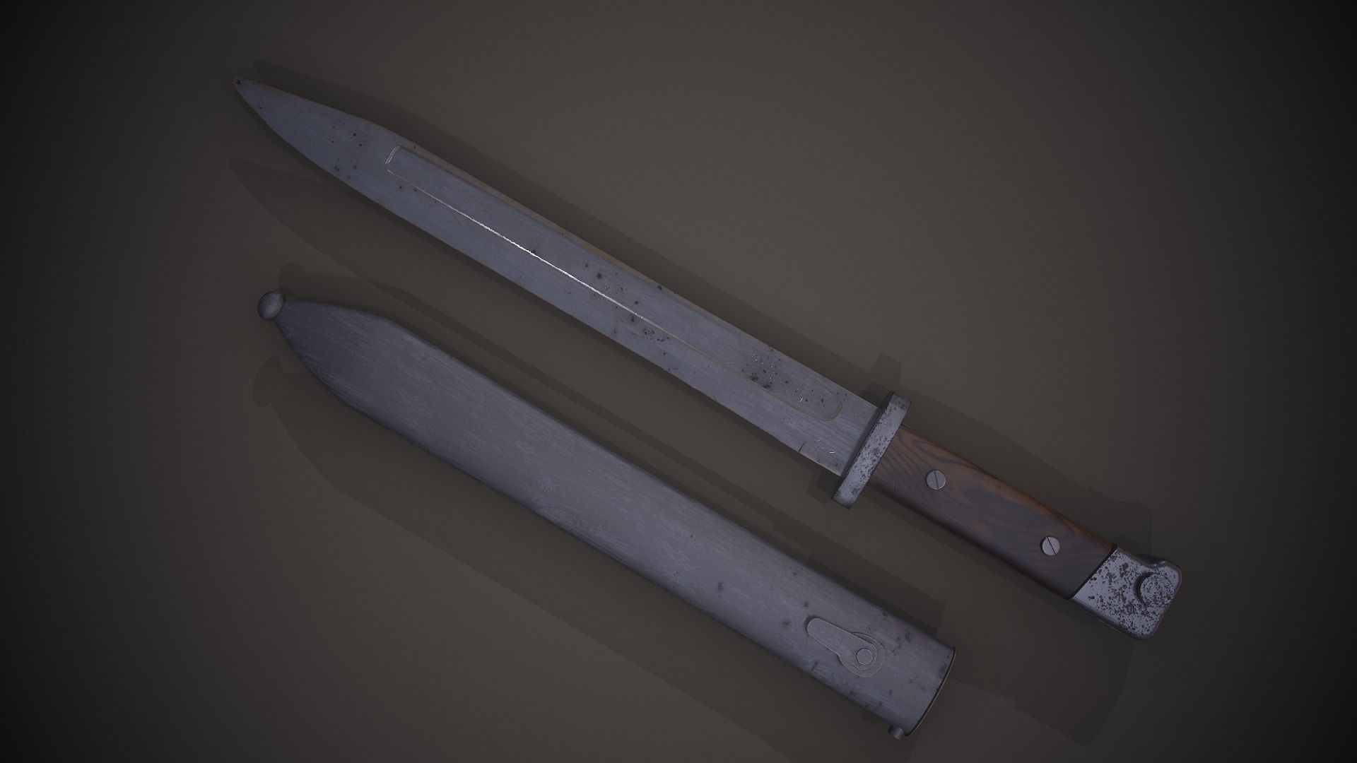 3D model Rusty Mauser 98K bayonet VR / AR / low-poly | CGTrader