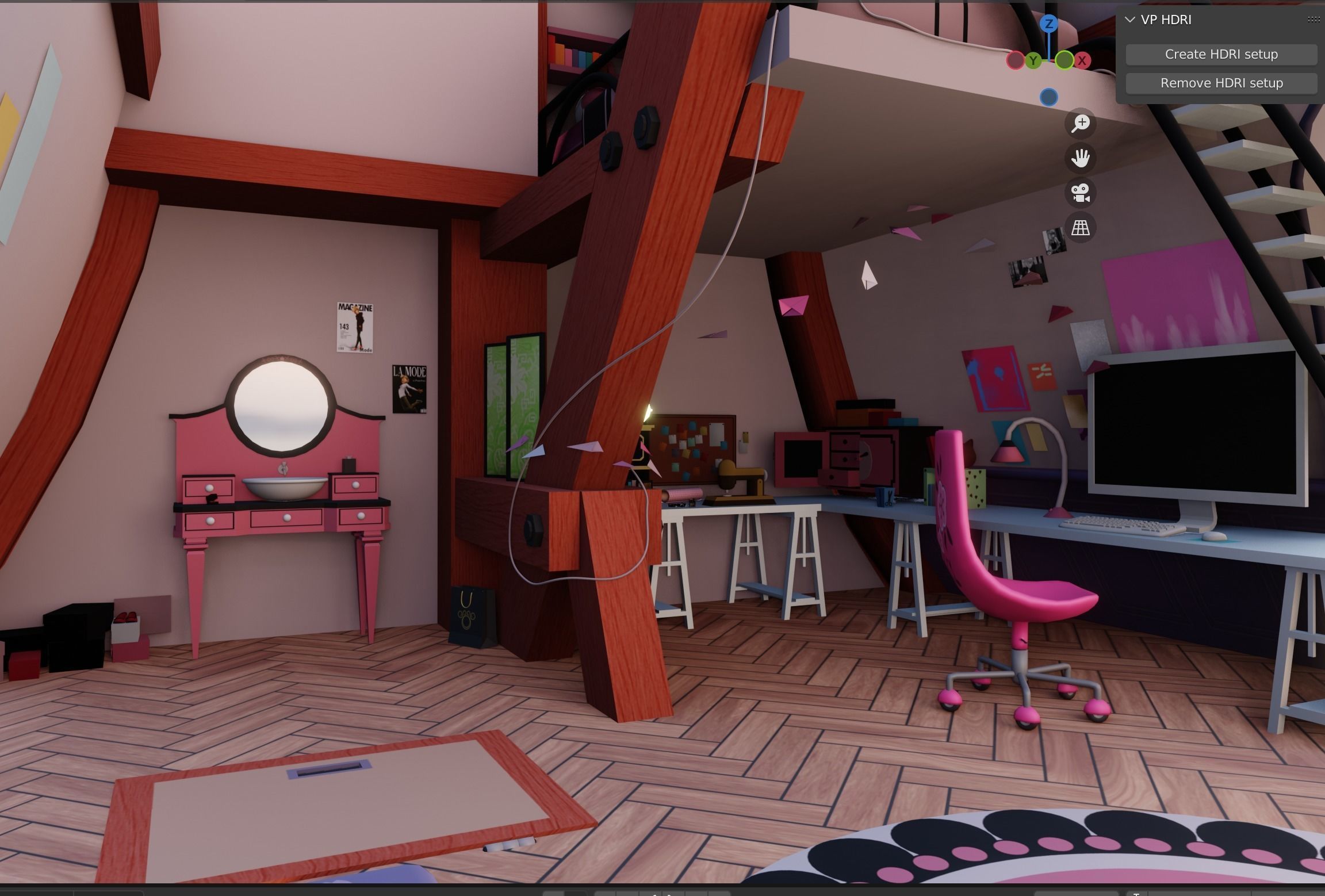 3D model Miraculous Ladybug Marinette Room VR / AR / low-poly | CGTrader